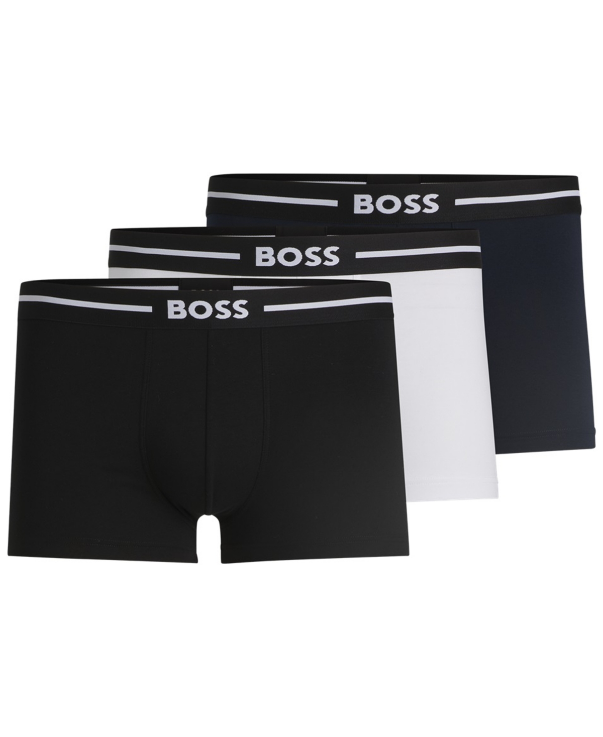 Click here for Hugo Boss Mens 3-Pack Bold Logo Trunks Underwear -... prices