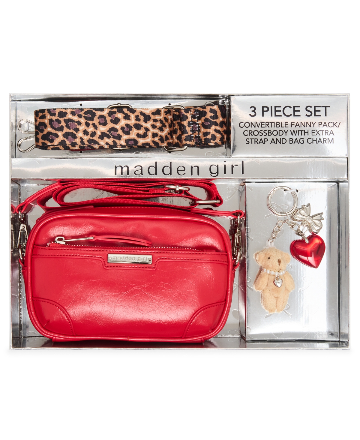 Click here for Madden Girl Camic Camera Crossbody Bag - Red prices