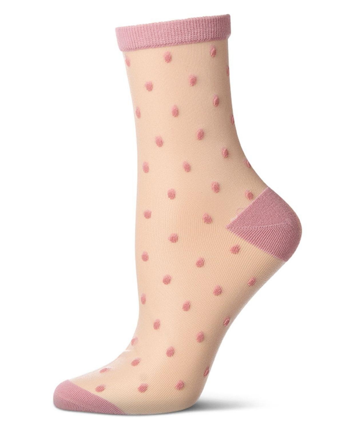 Click here for MeMoi Womens Sheer-All-Over Polka Dot Ankle Sock -... prices