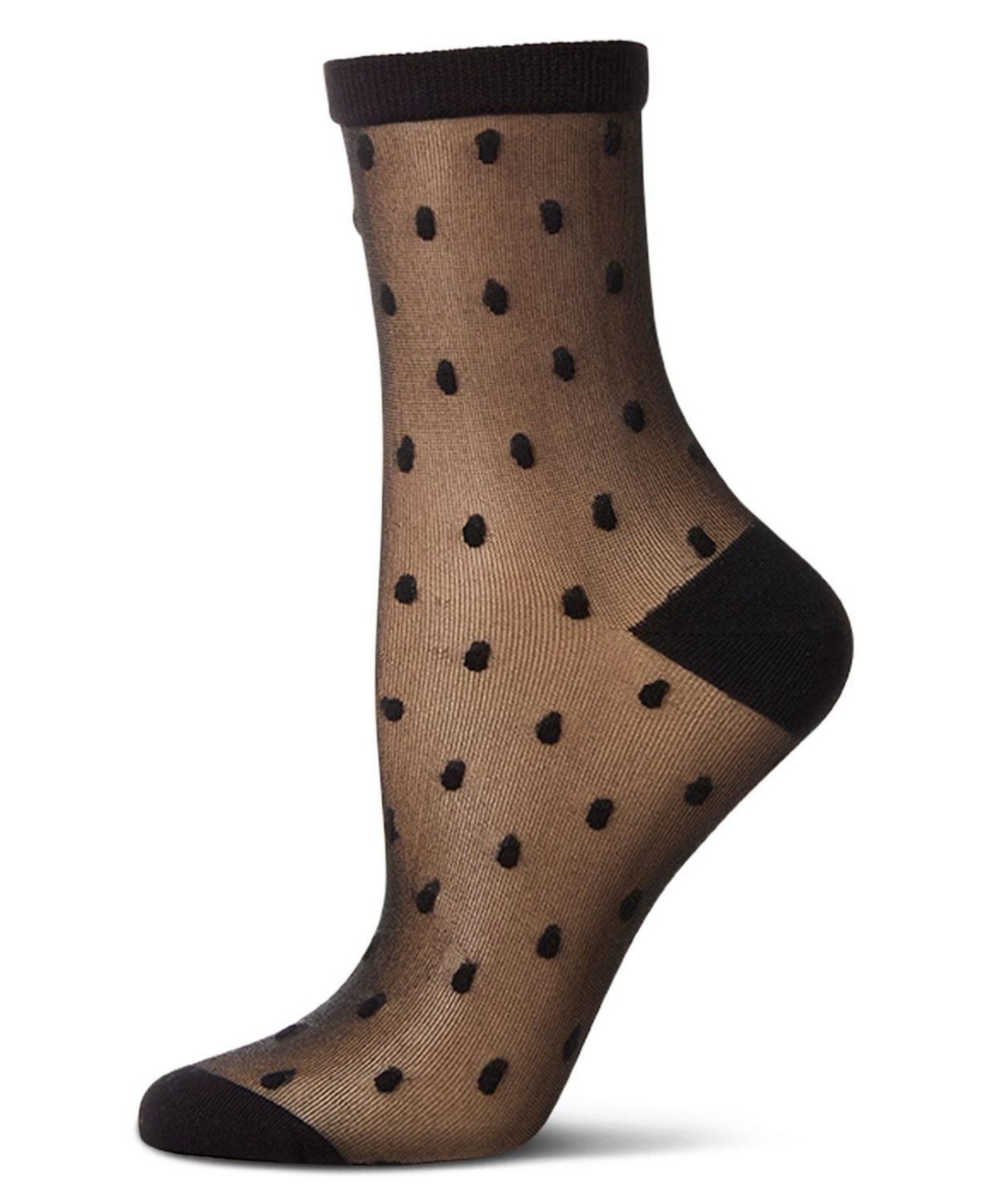 Click here for MeMoi Womens Sheer-All-Over Polka Dot Ankle Sock -... prices