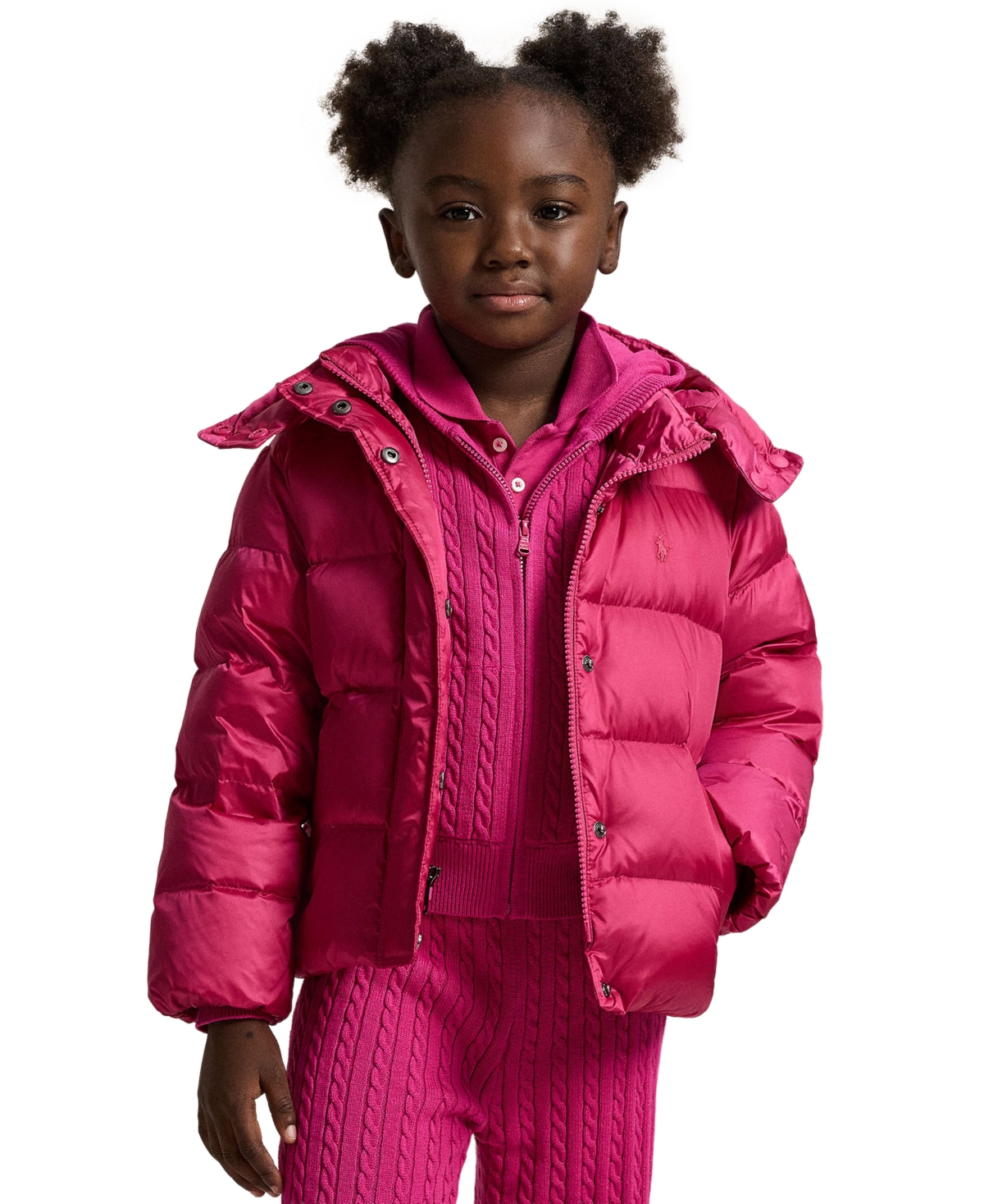 Click here for Polo Ralph Lauren Girls 2T-6X Metallic Hooded Jack... prices