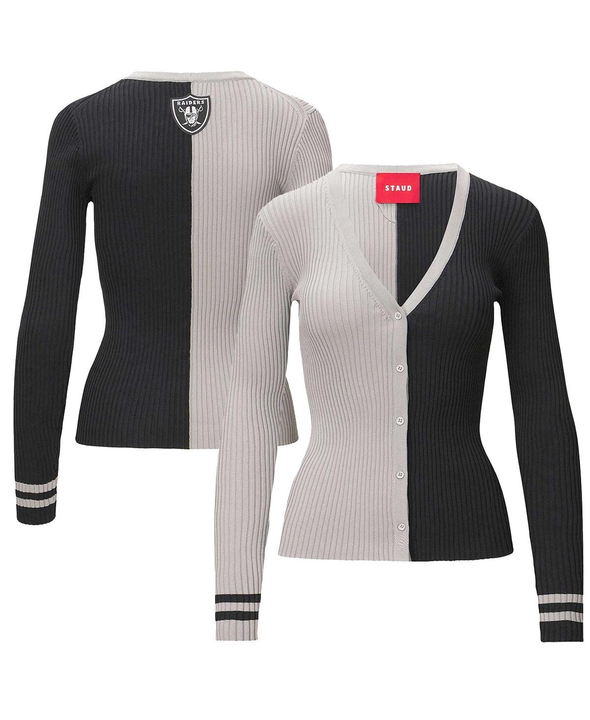 Click here for Staud Womens Silver/Black Las Vegas Raiders Cargo... prices