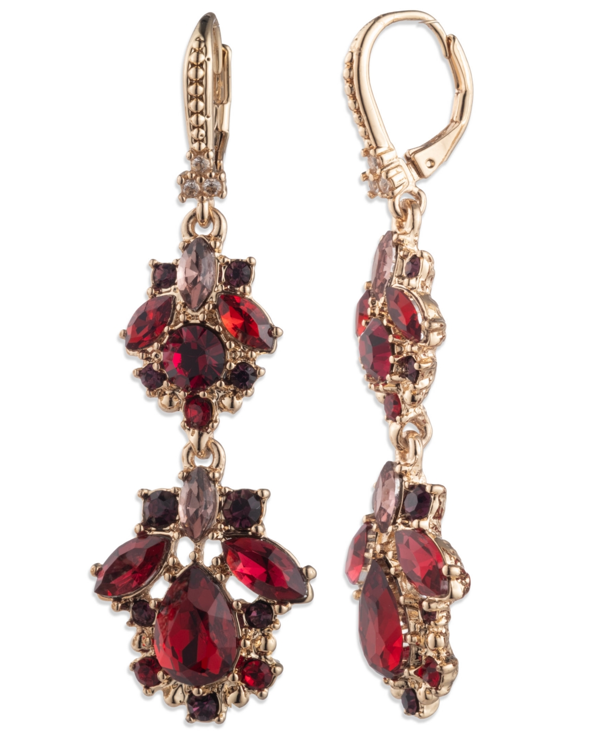 Click here for Marchesa Glass & Epoxy Stone Gold-Tone Double Drop... prices