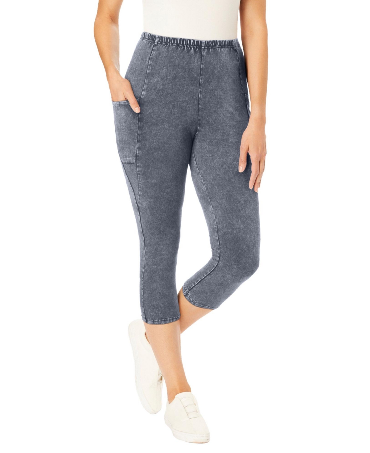 Click here for Woman Within Plus Size Within Stretch-Cotton Knit... prices