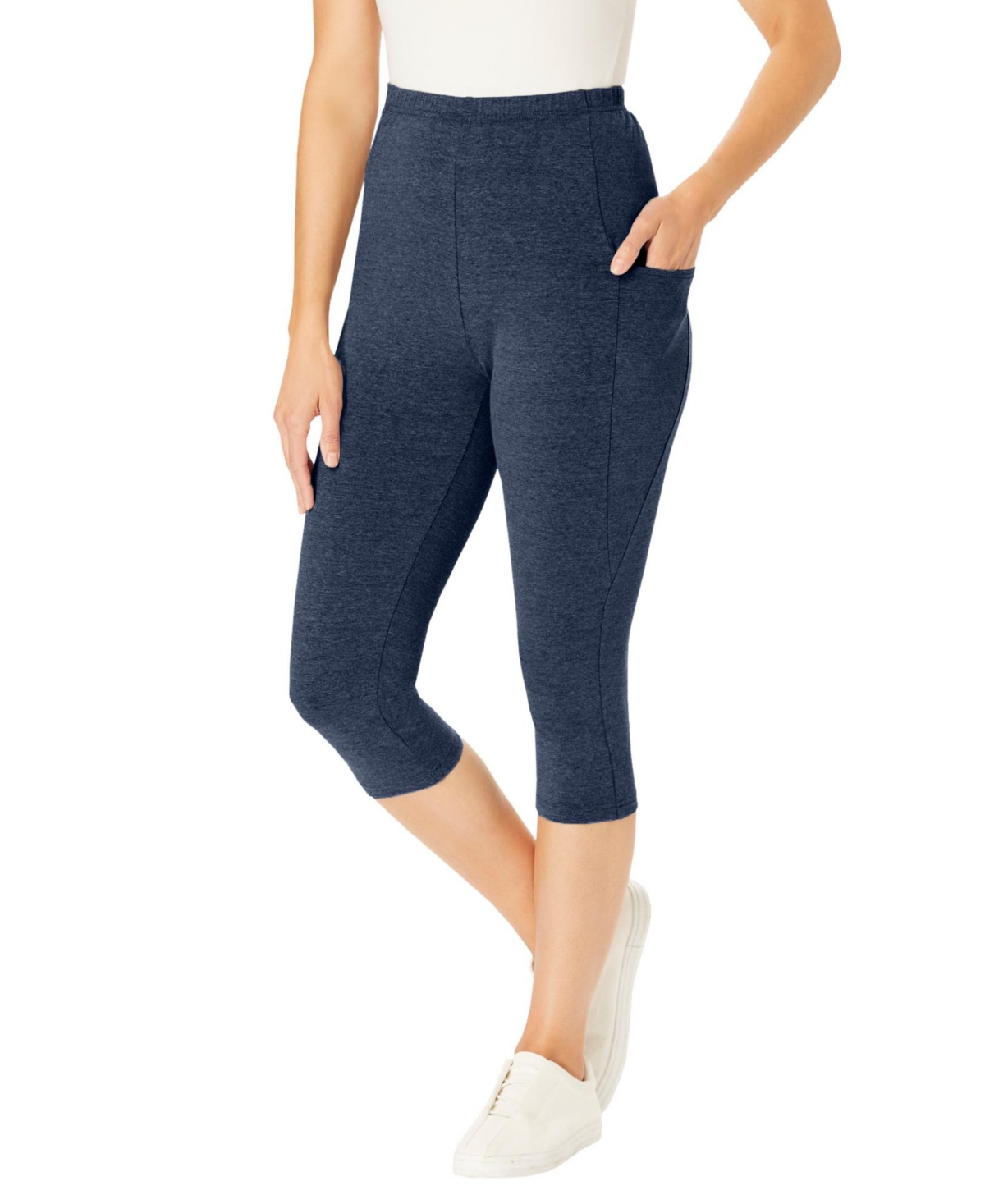 Click here for Woman Within Plus Size Within Stretch-Cotton Knit... prices