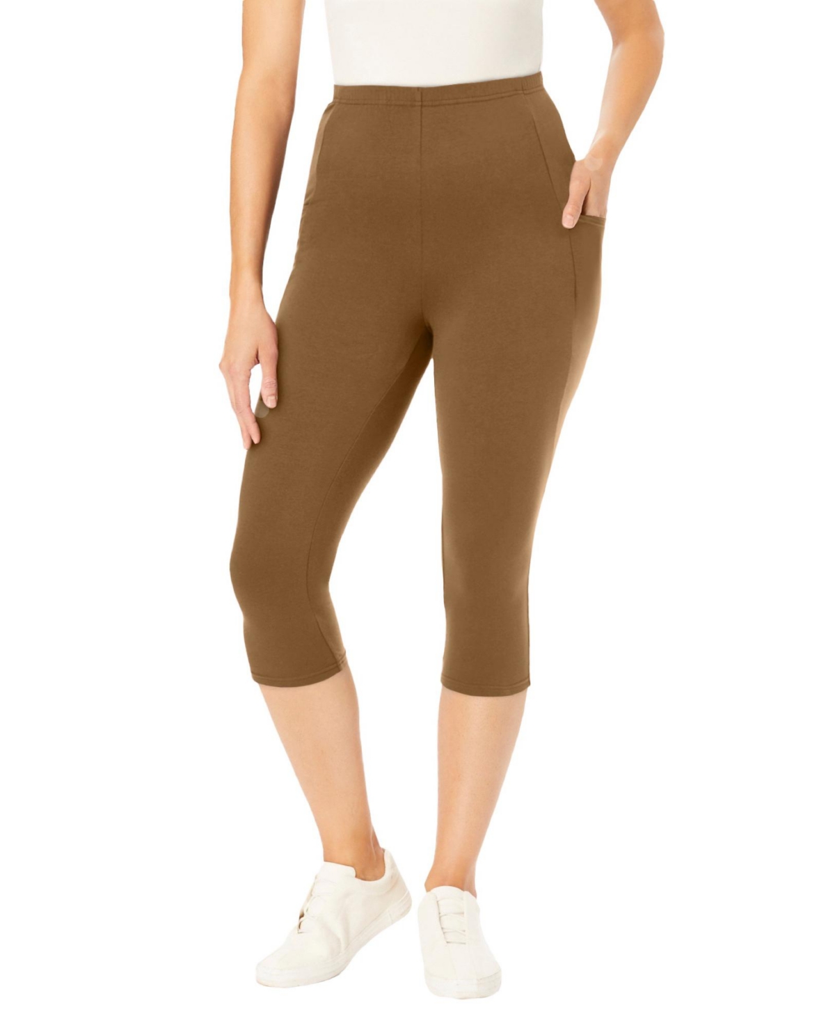 Click here for Woman Within Plus Size Within Stretch-Cotton Knit... prices