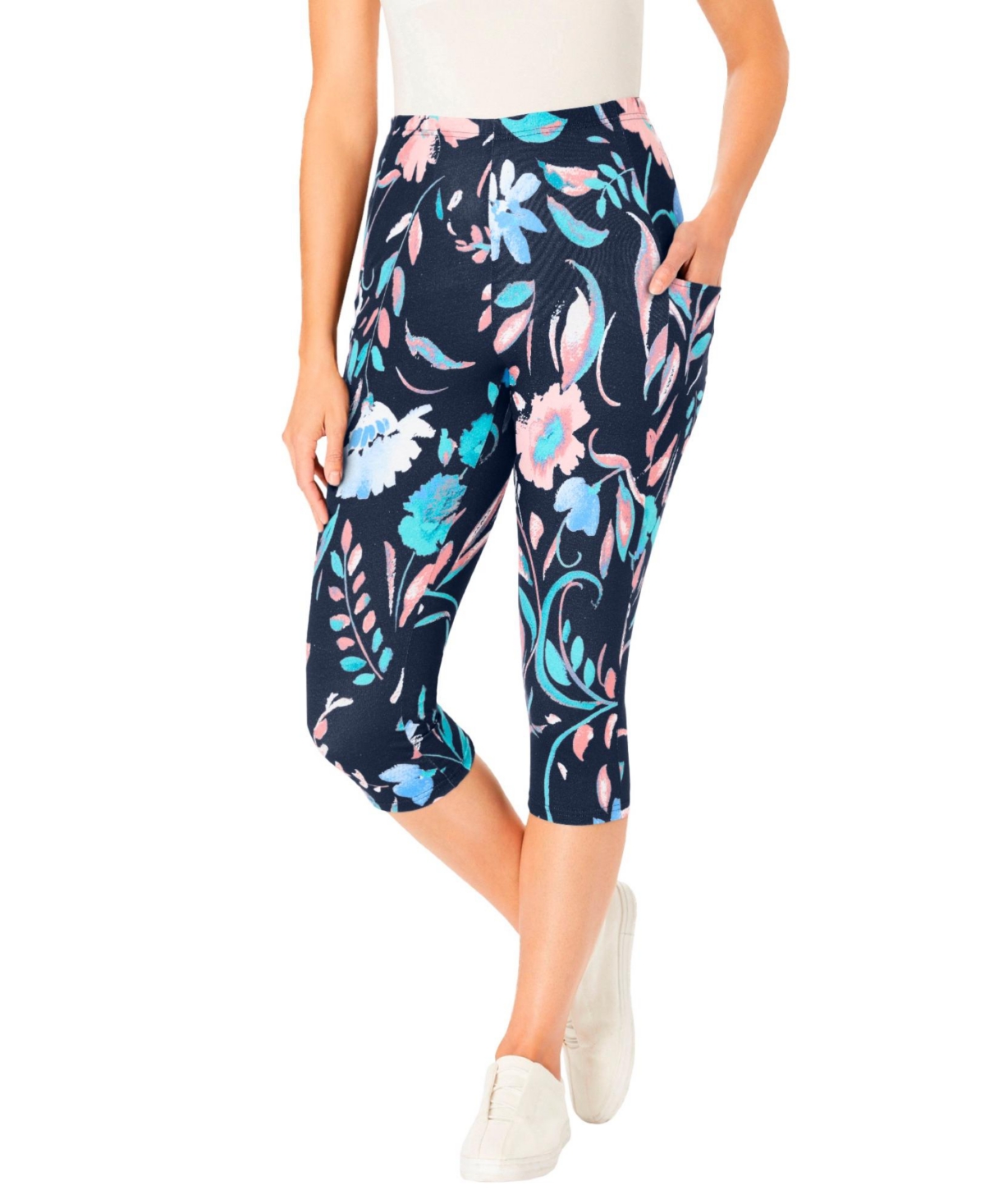 Click here for Woman Within Plus Size Within Stretch-Cotton Knit... prices