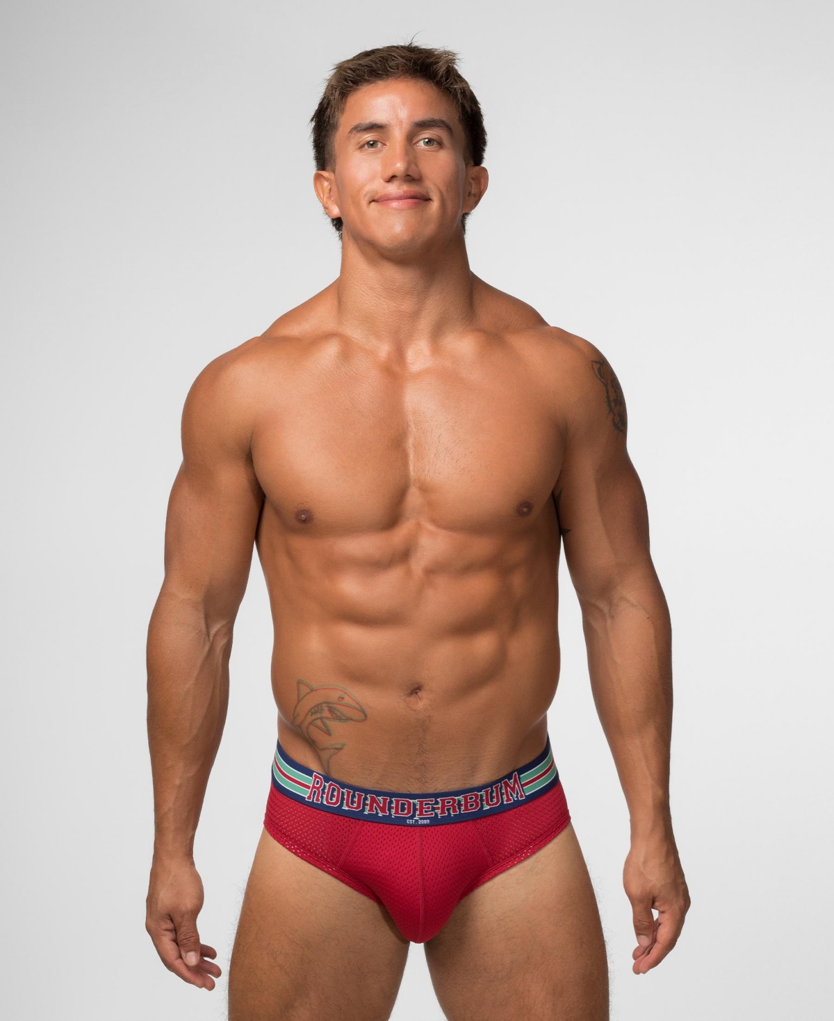 Click here for Rounderbum Varsity Package Brief - Red prices