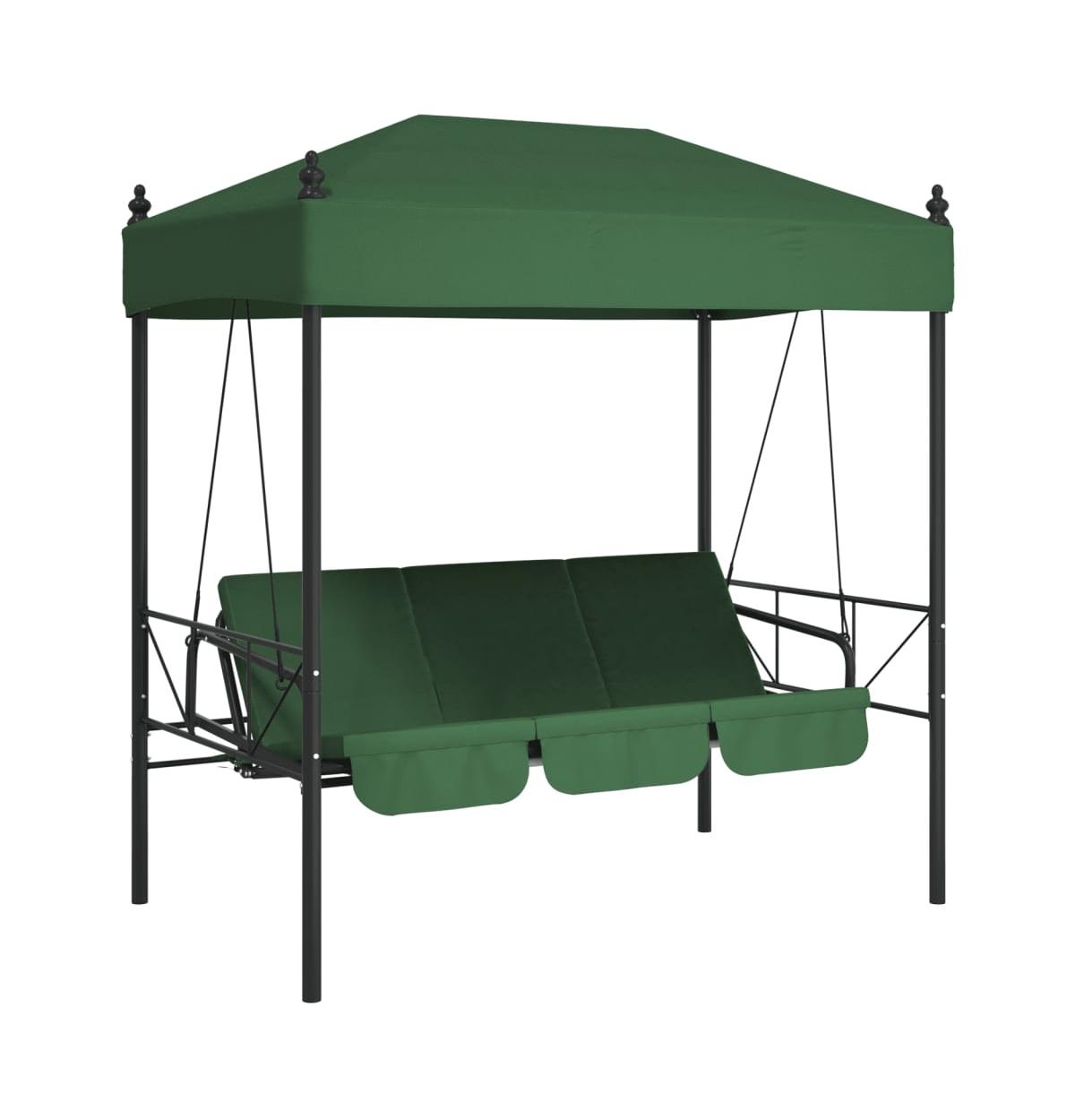 Click here for Garden Swing Bench Green Powder-Coated Steel Large... prices