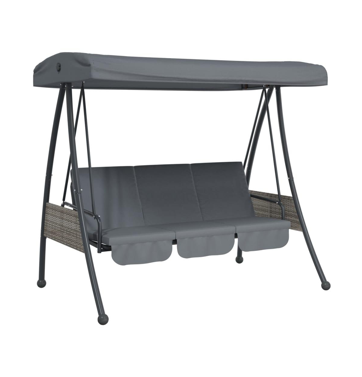 Click here for vidaXL Garden Swing Bench Dark grey Powder-coated... prices
