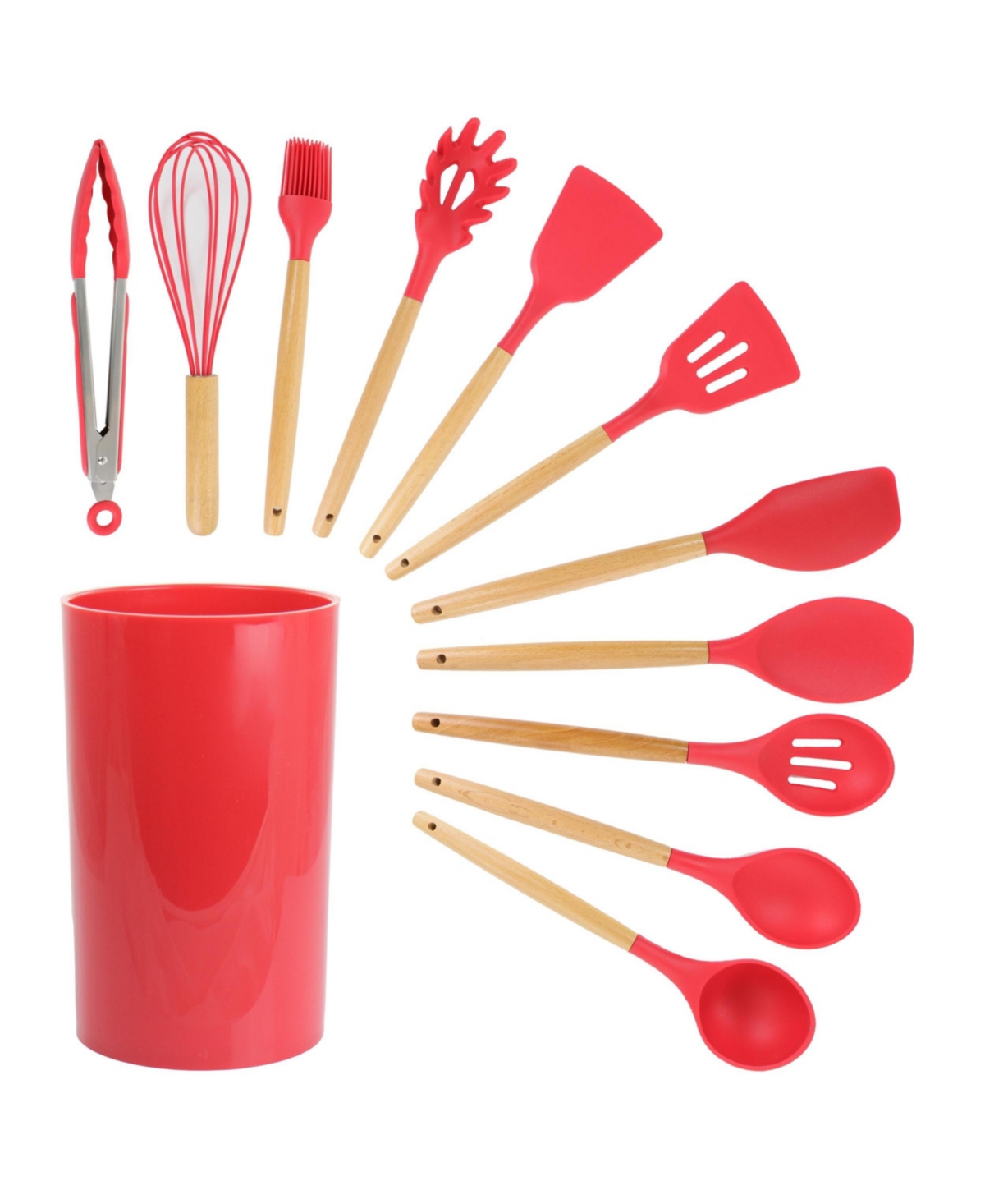 Click here for MegaChef Red Silicone and Wood Cooking Utensils  S... prices