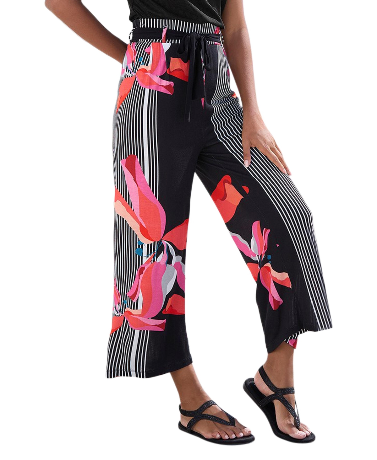Click here for Lascana Womens Printed Culottes - Black multi prices