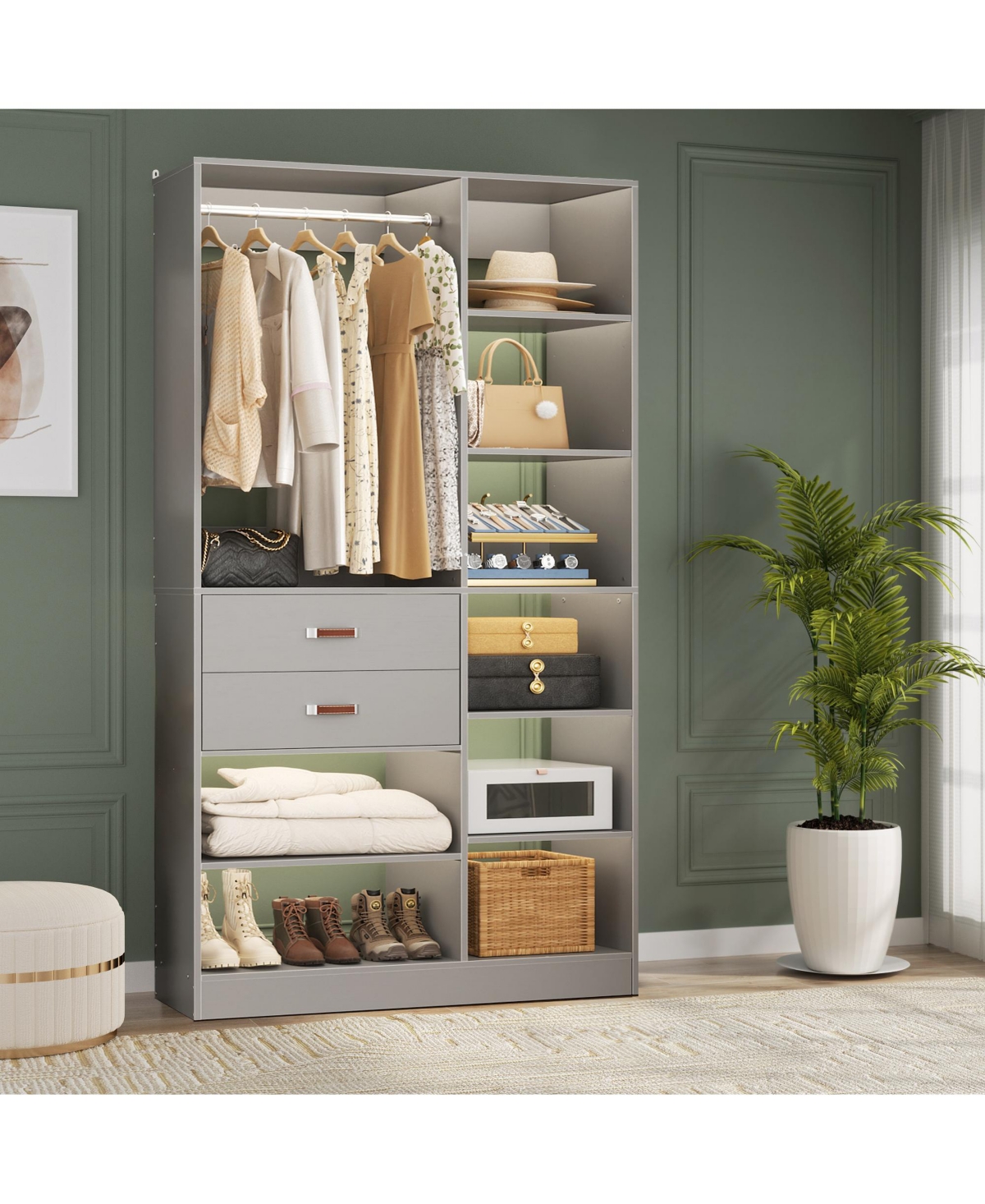 Click here for Aheaplus 8FT Walk In Closet Organizer with 3 Shelv... prices