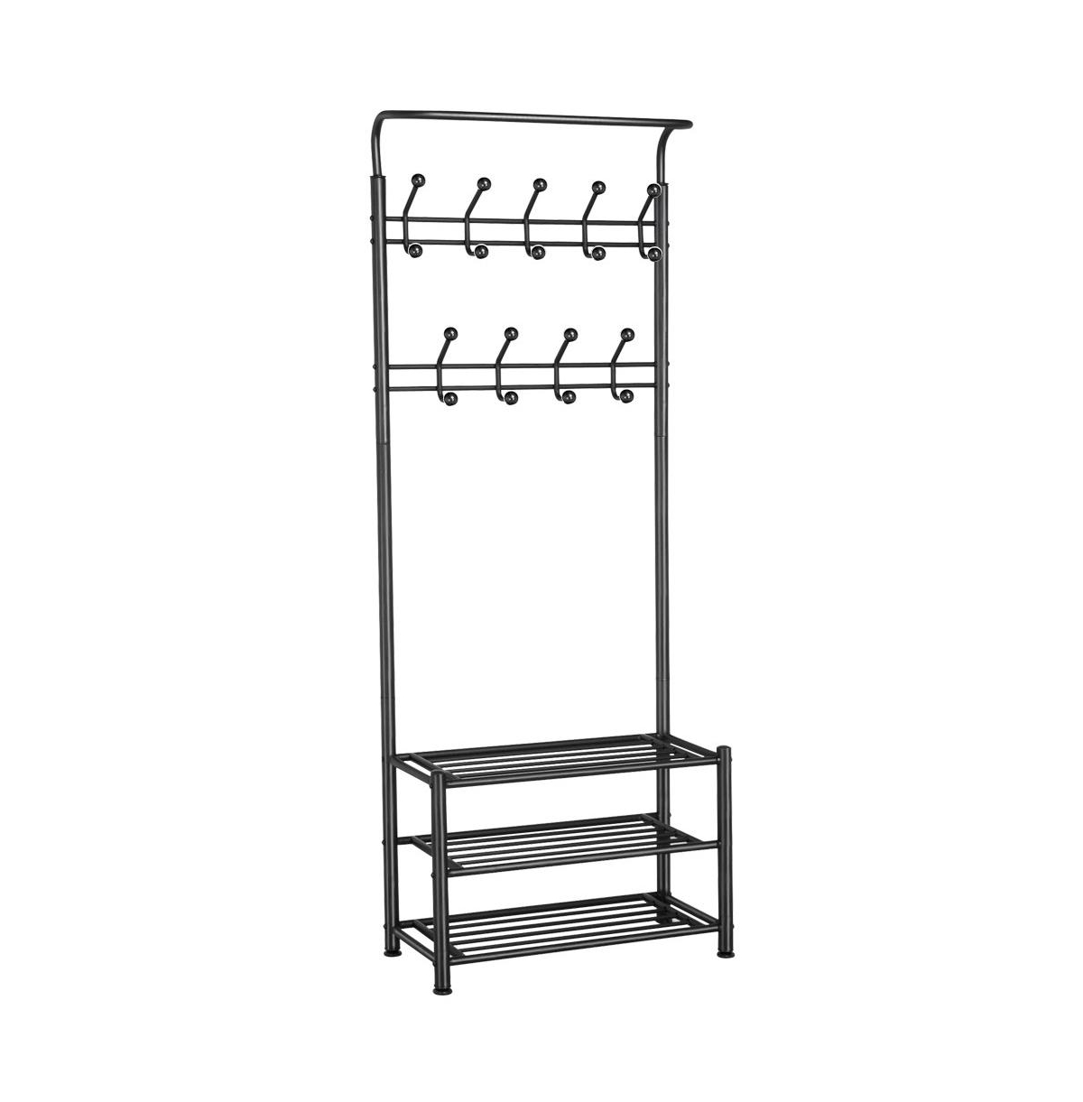 Click here for 74” H Metal Hall Tree with Shoe Storage Ent... prices