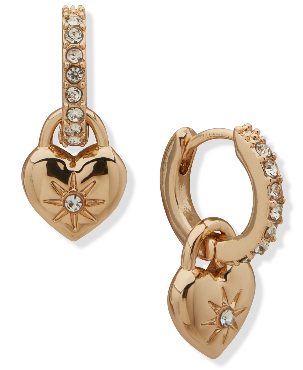 Click here for lonna & lilly Glass Crystal Gold-Tone Heart Drop P... prices