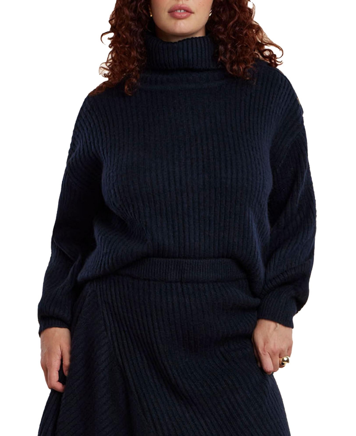 Click here for Eloquii Womens Cropped Zip Up Polo Sweater - Rich... prices