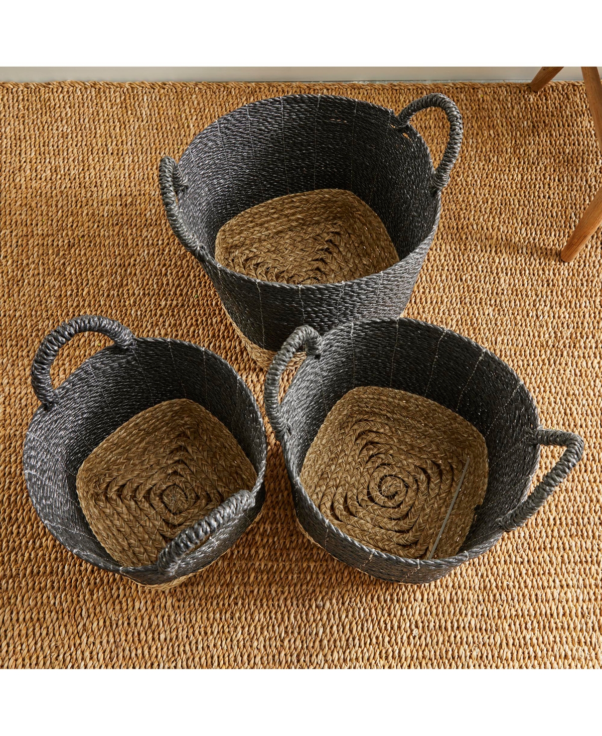 Click here for Madura Market Baskets Set of 3 - Black prices