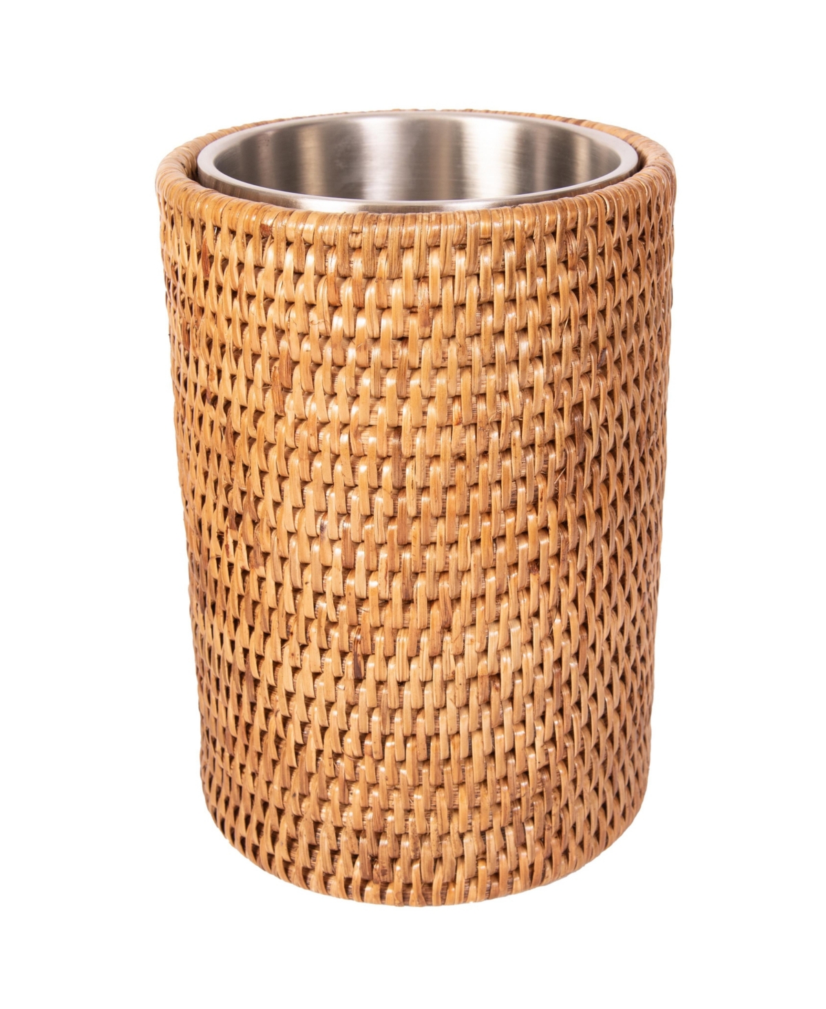 Click here for Artifacts Rattan Stainless Steel Wine Chiller - Ho... prices