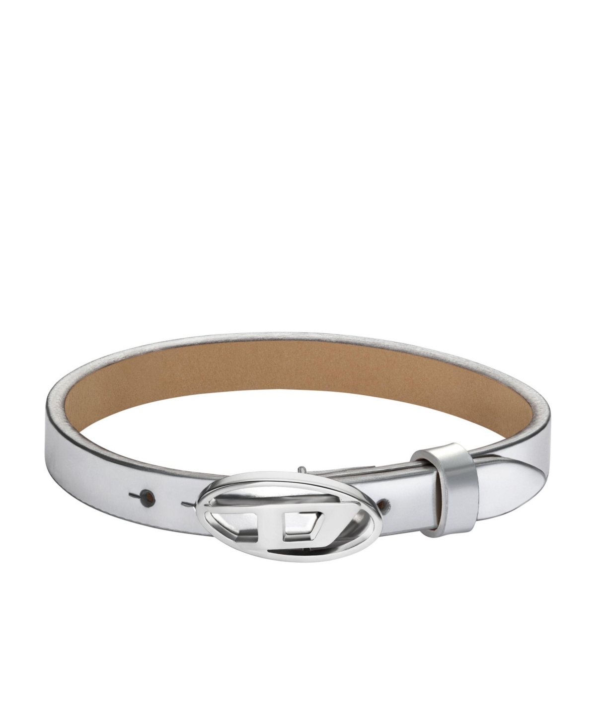 Click here for Diesel Mens Silver Leather Stackable Bracelet prices