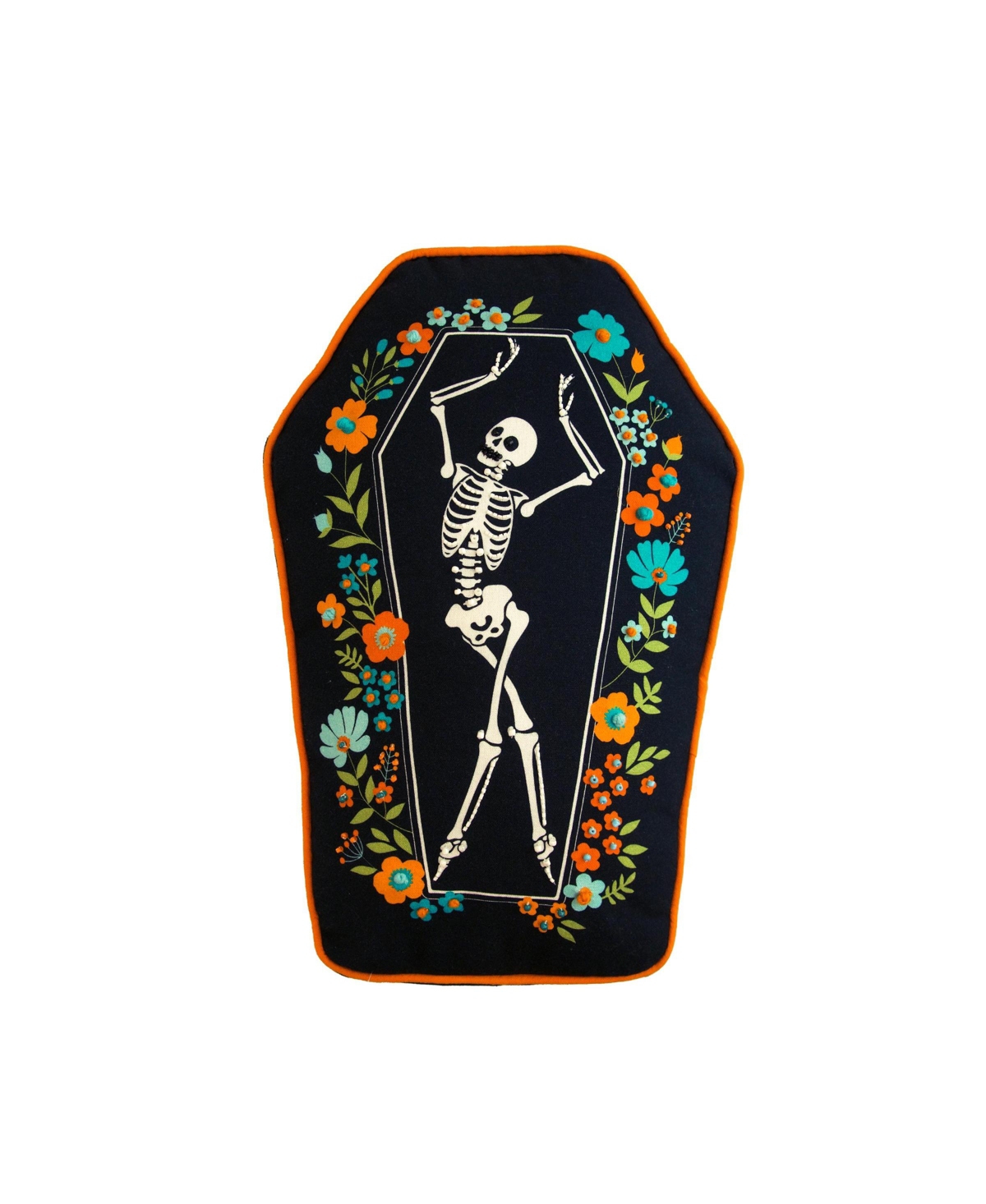 Click here for Dancing Halloween Skeleton Floral Flowers 100 Cott... prices