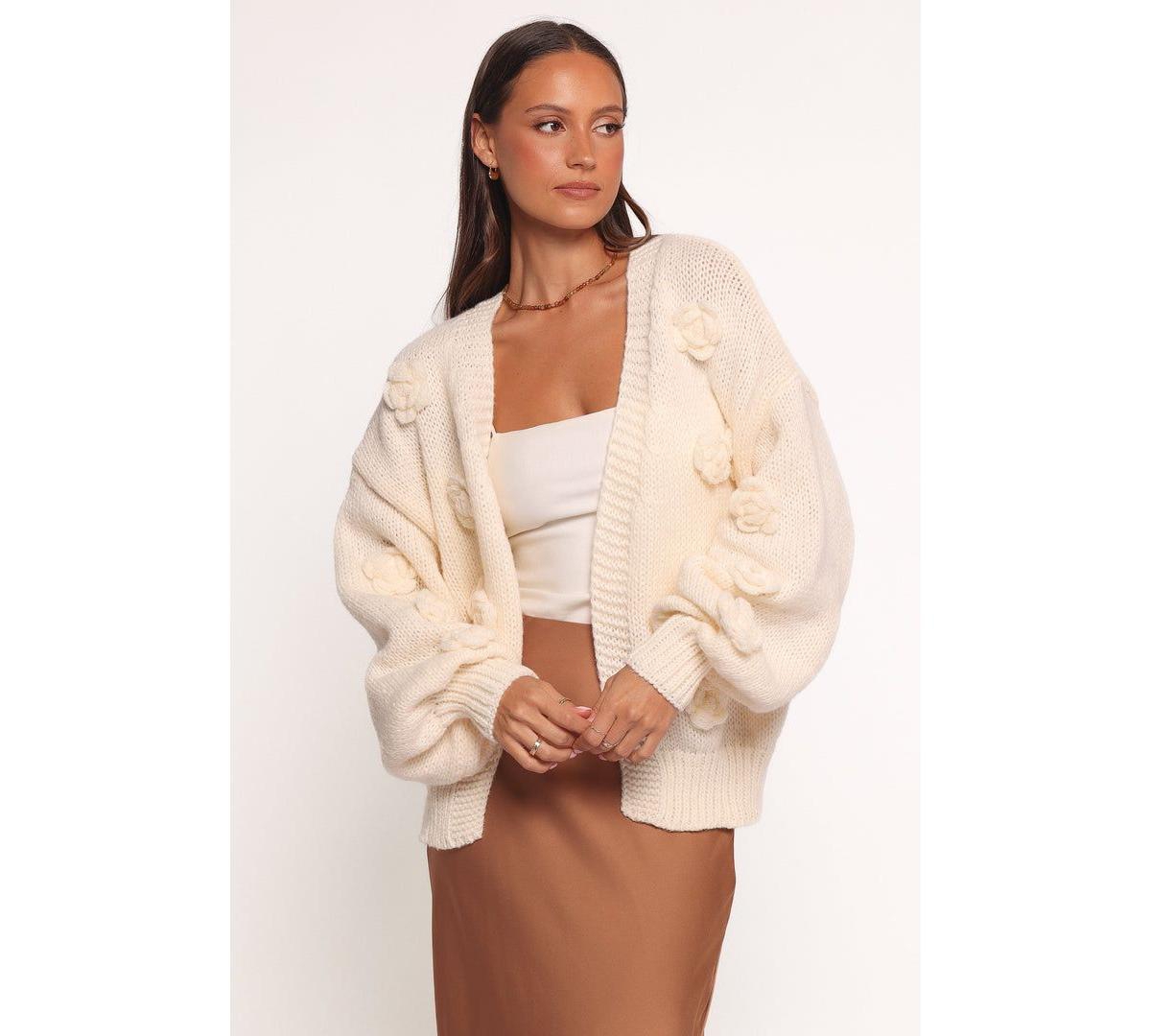 Click here for Petal and Pup Womens Doralee Rose Cardigan - White prices