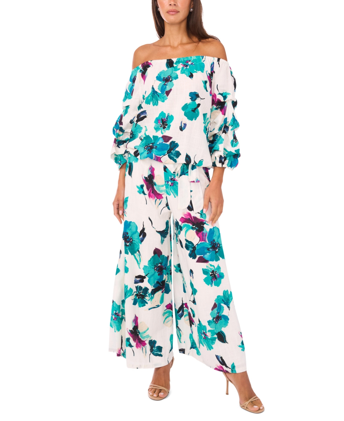 Click here for Vince Camuto Womens Off-The-Shoulder Neck Tie Top... prices