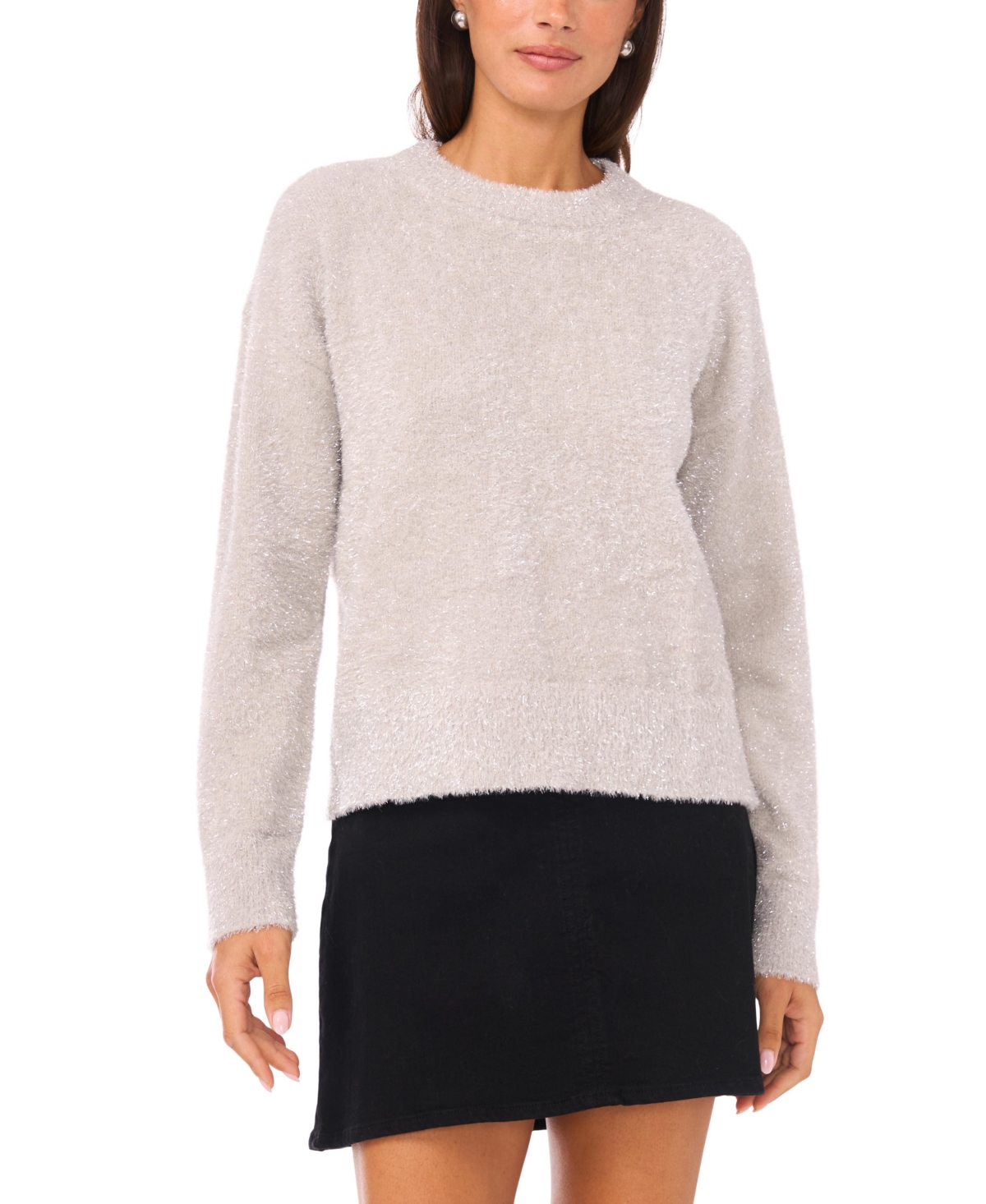 Click here for Vince Camuto Womens Eyelash Crewneck Sweater - Coo... prices