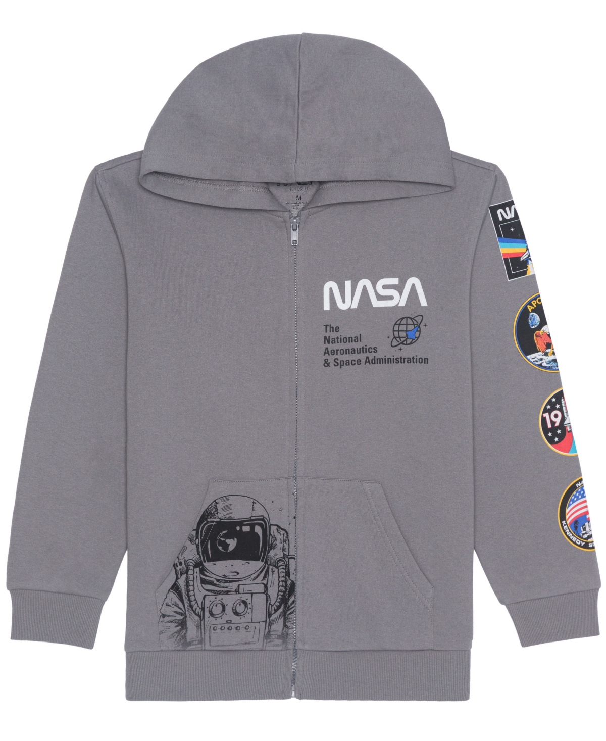 Click here for Nasa Boys 5-20 Space Patches Full-Zip Hoodie - Gra... prices