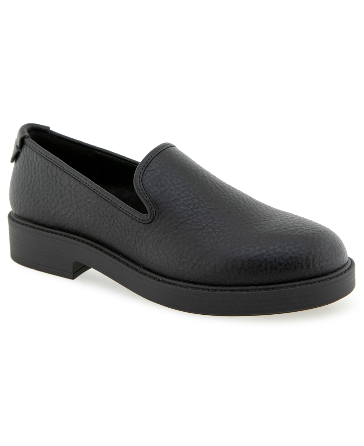 Click here for Aerosoles Womens Poisy Tailored Flat - Black faux... prices