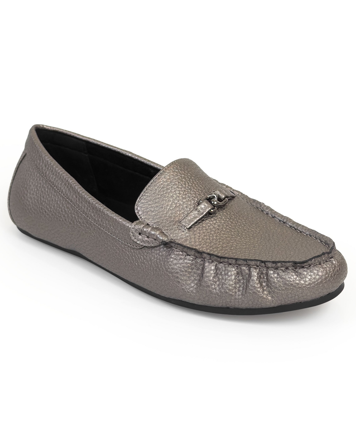 Click here for Aerosoles Womens Drita Flat - Gunmetal pebbled fau... prices