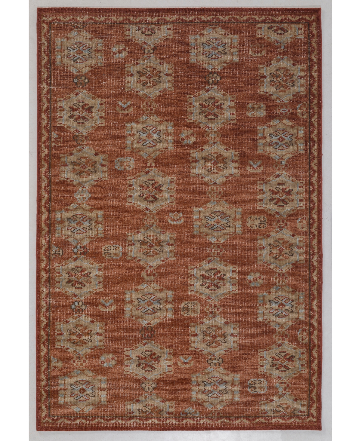 Click here for Obeetee Tuscany Evelyn 79x99 Area Rug - Red prices