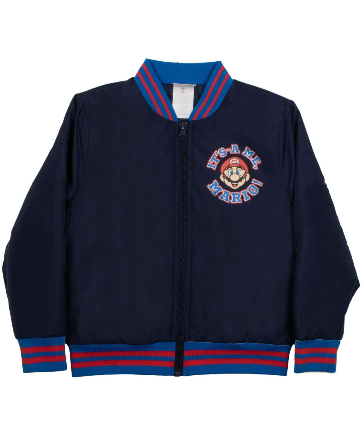 Click here for Mario Boys Super Bros Zip-Up Varsity Bomber Jacket... prices
