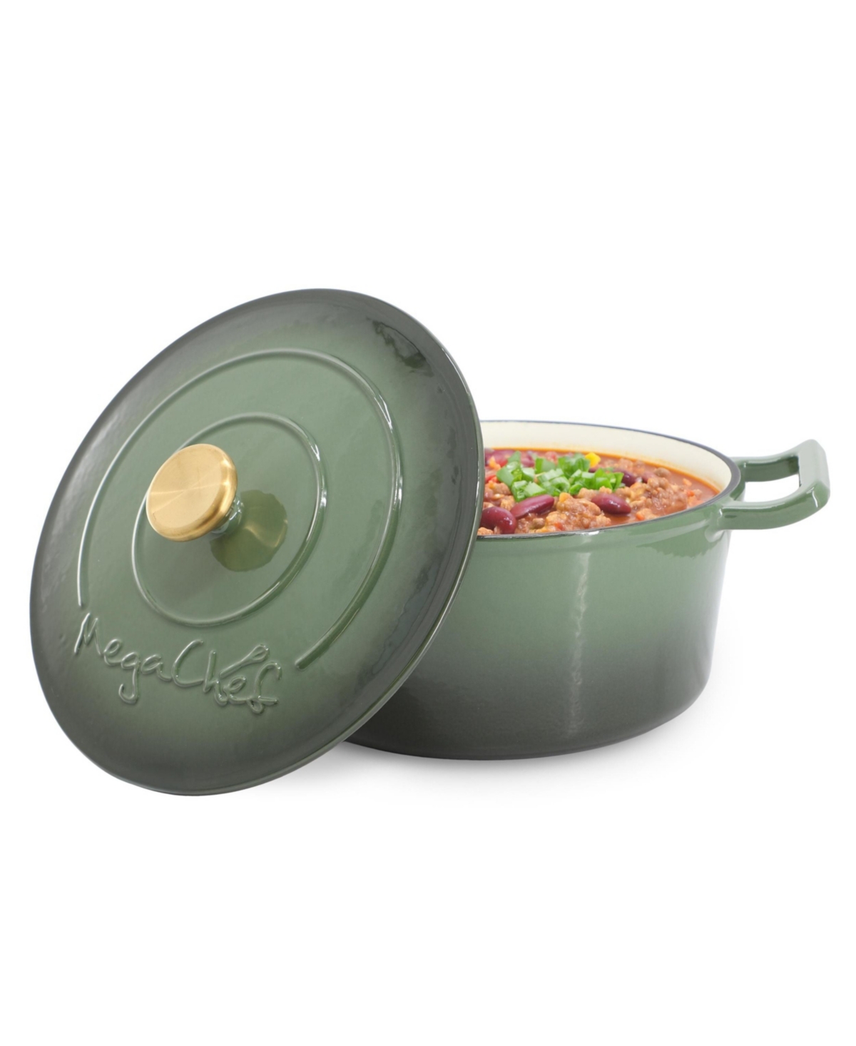 Click here for MegaChef 5.3 Quarts Round Enameled Cast Iron Casse... prices
