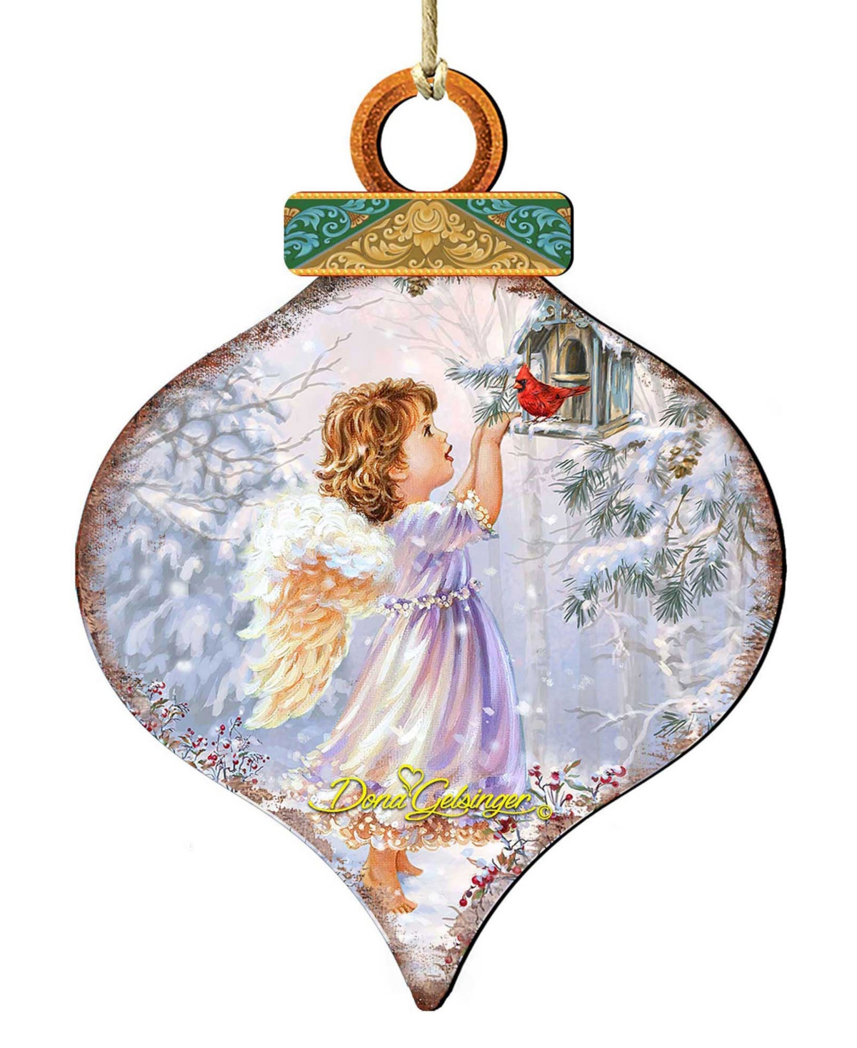 Click here for Designocracy Red Robin Woodland Angel Ornament - M... prices