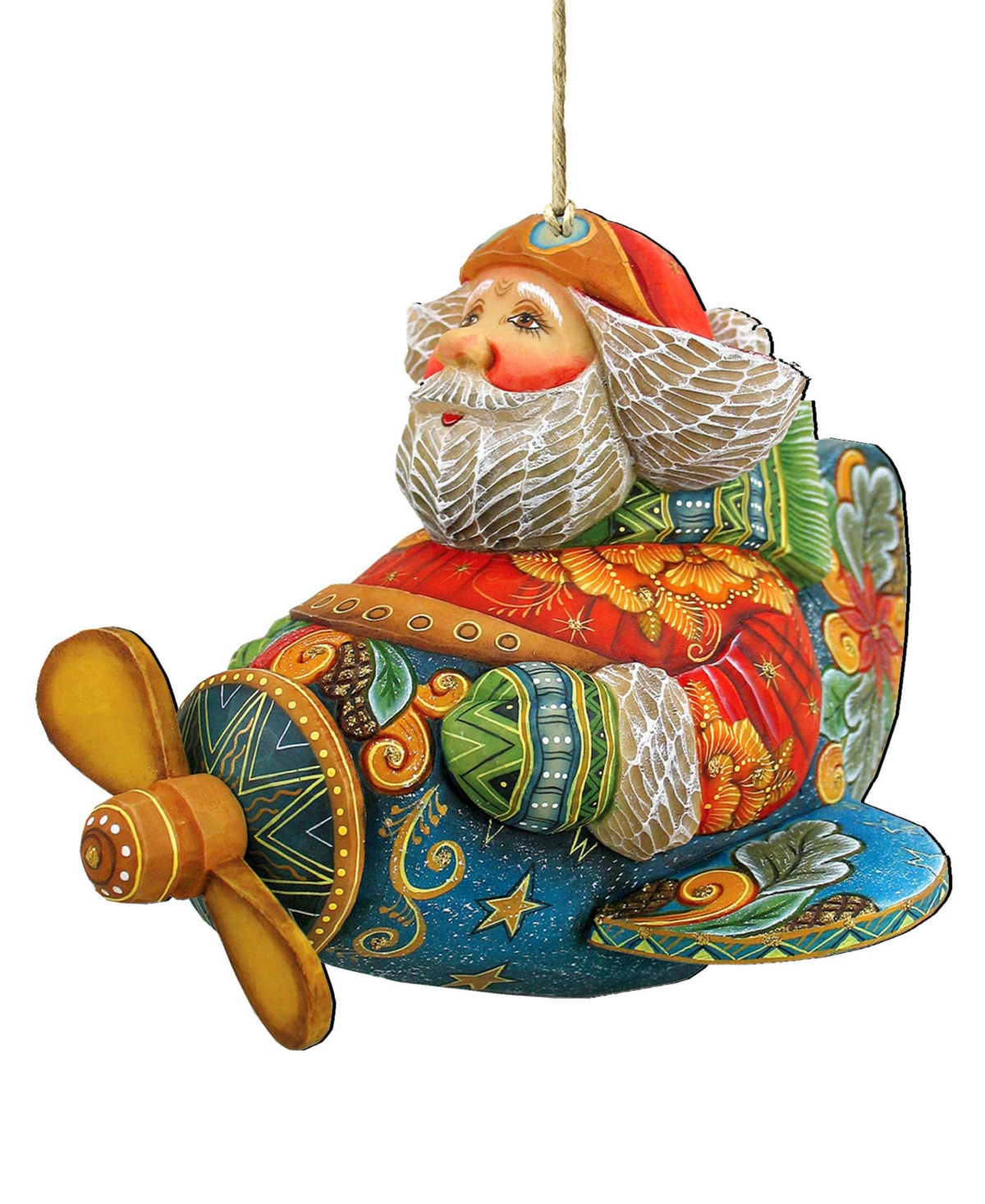 Click here for Designocracy Aviator Santa Wooden Christmas Orname... prices