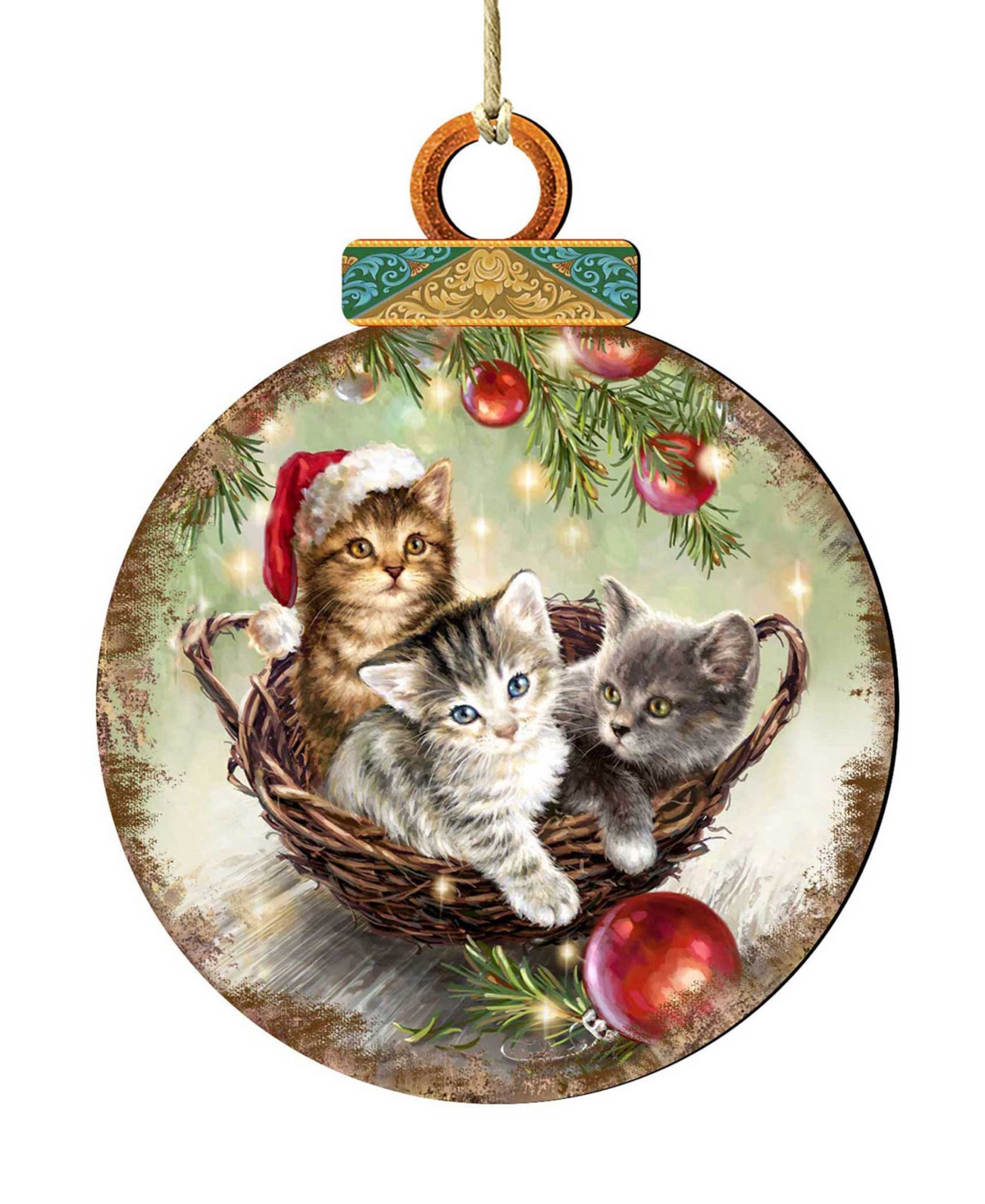 Click here for Designocracy Christmas Kittens Wood Holiday Orname... prices