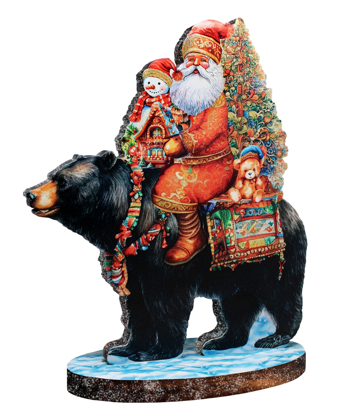 Click here for G. Debrekht Santa Claus Black Bear Friend Centerpi... prices