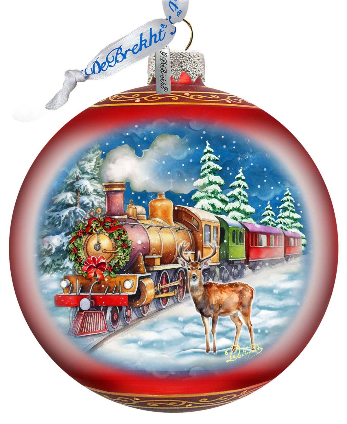 Click here for G. Debrekht Antler Express Le Glass Christmas Orna... prices