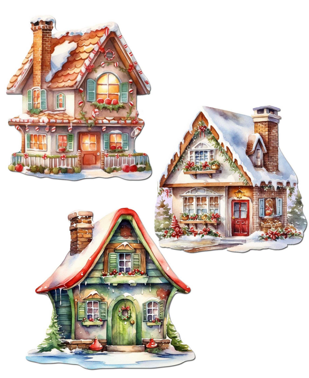 Click here for Designocracy Dream Houses Wood Clip Ornaments  Set... prices