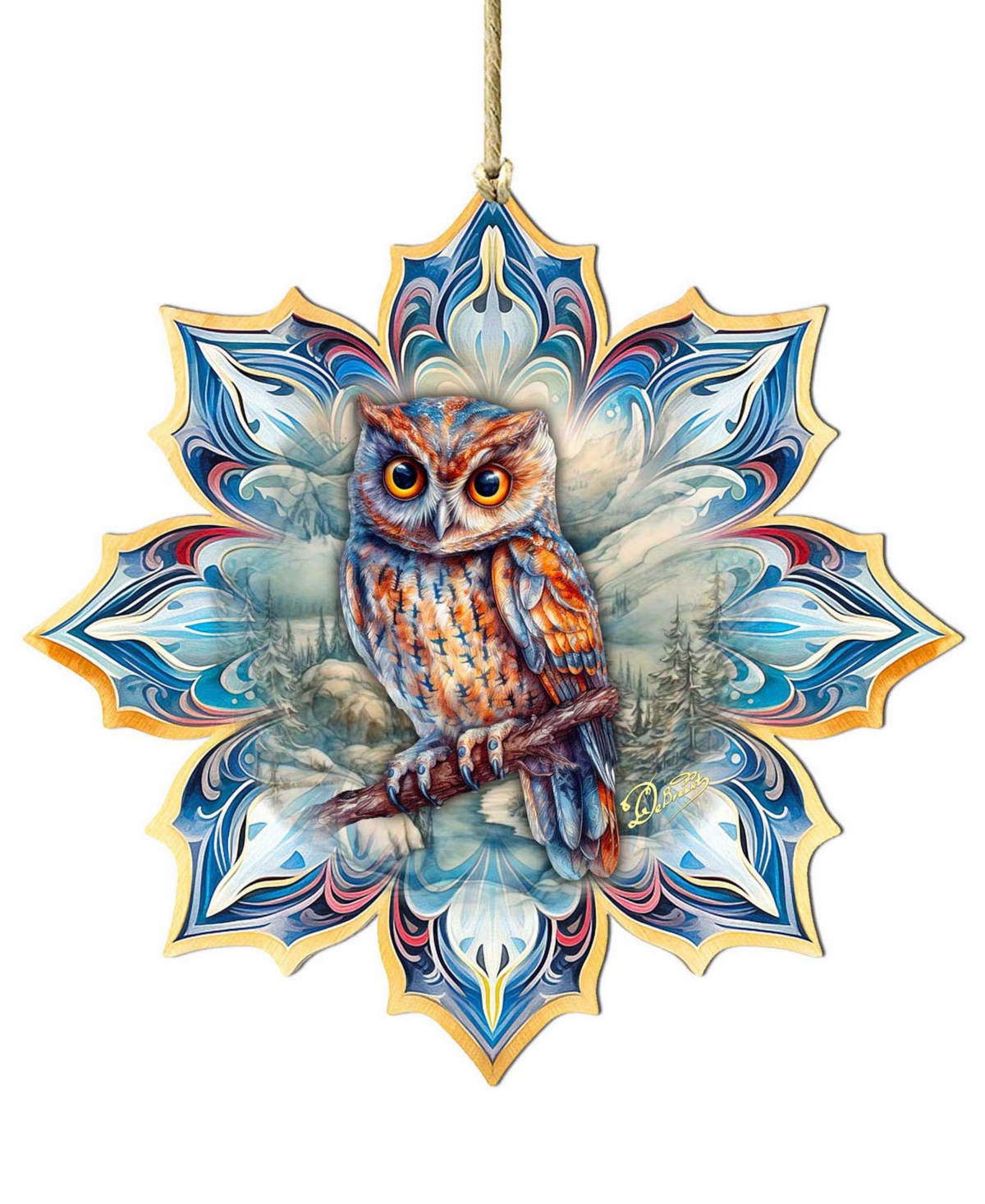 Click here for Designocracy Great Horned Owl Snowflake Ornament -... prices