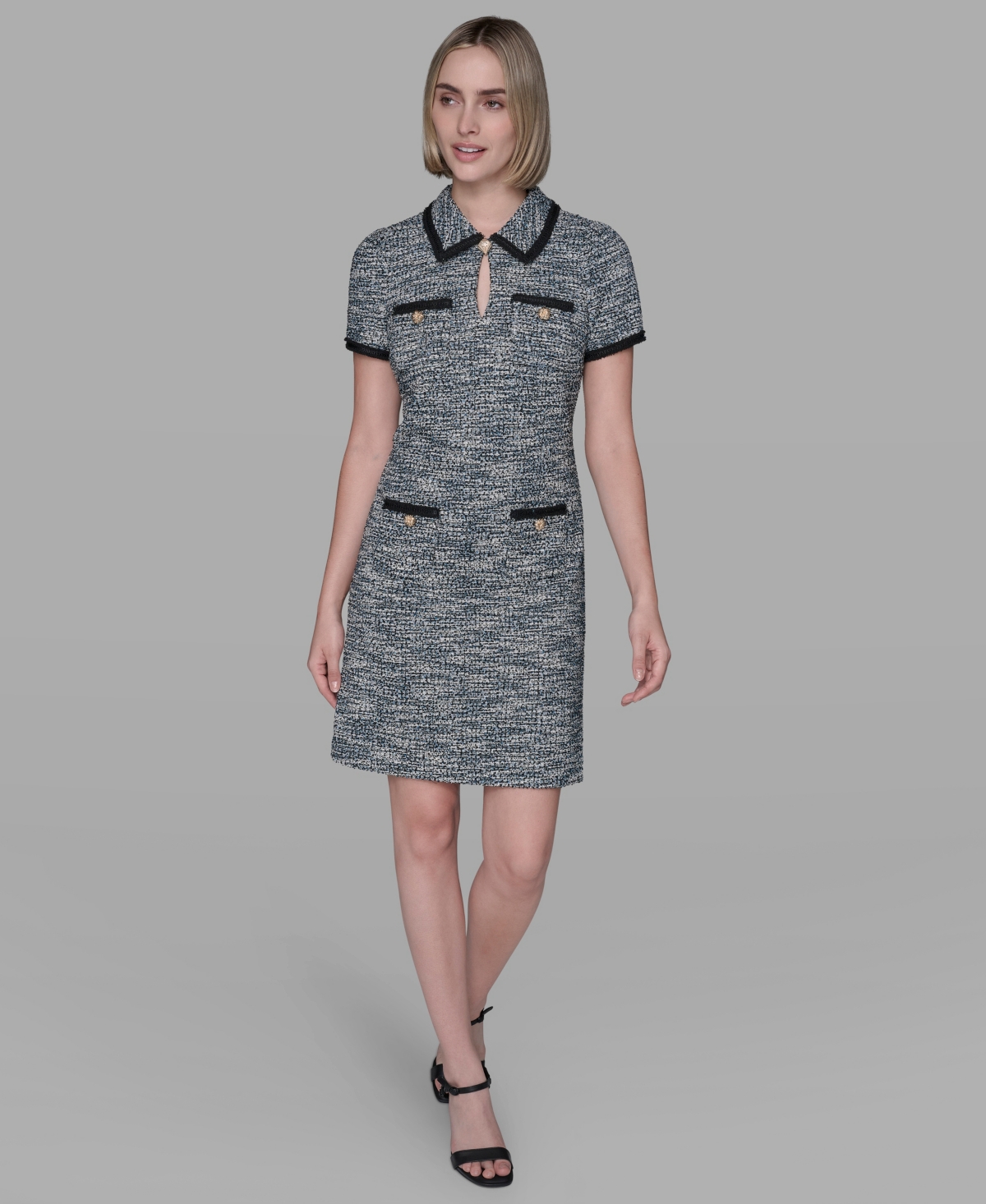 Click here for Karl Lagerfeld Paris Womens Collared Shift Dress -... prices