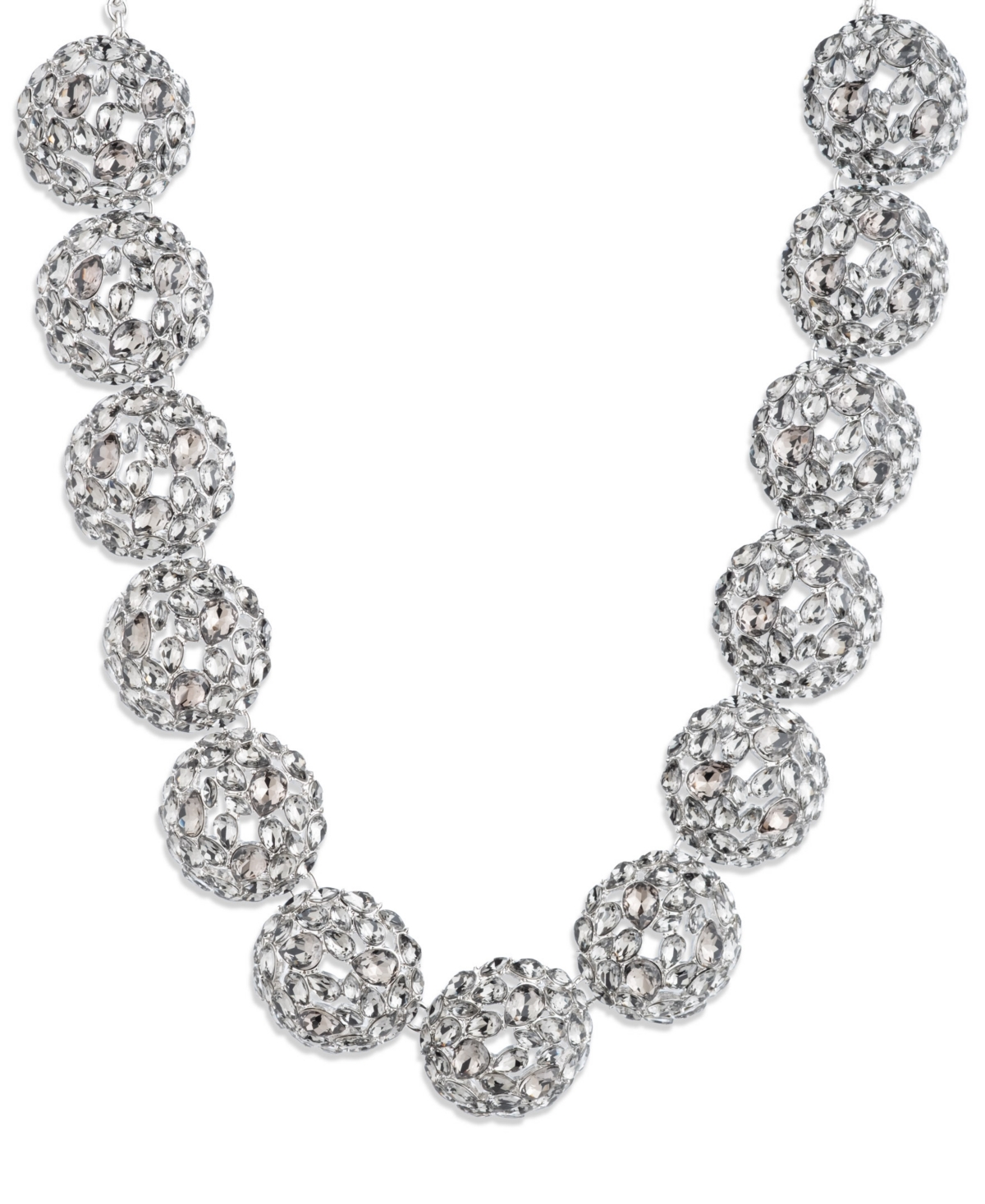 Click here for Givenchy Glass Stone Silver-Tone Drama Cluster Col... prices