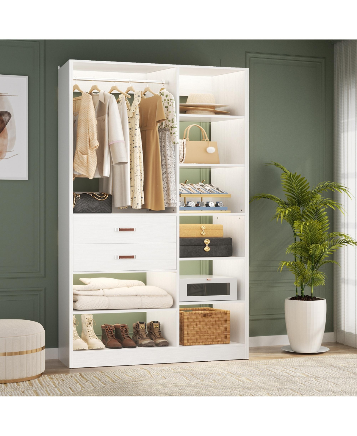 Click here for Aheaplus 8FT Walk In Closet Organizer with 3 Shelv... prices