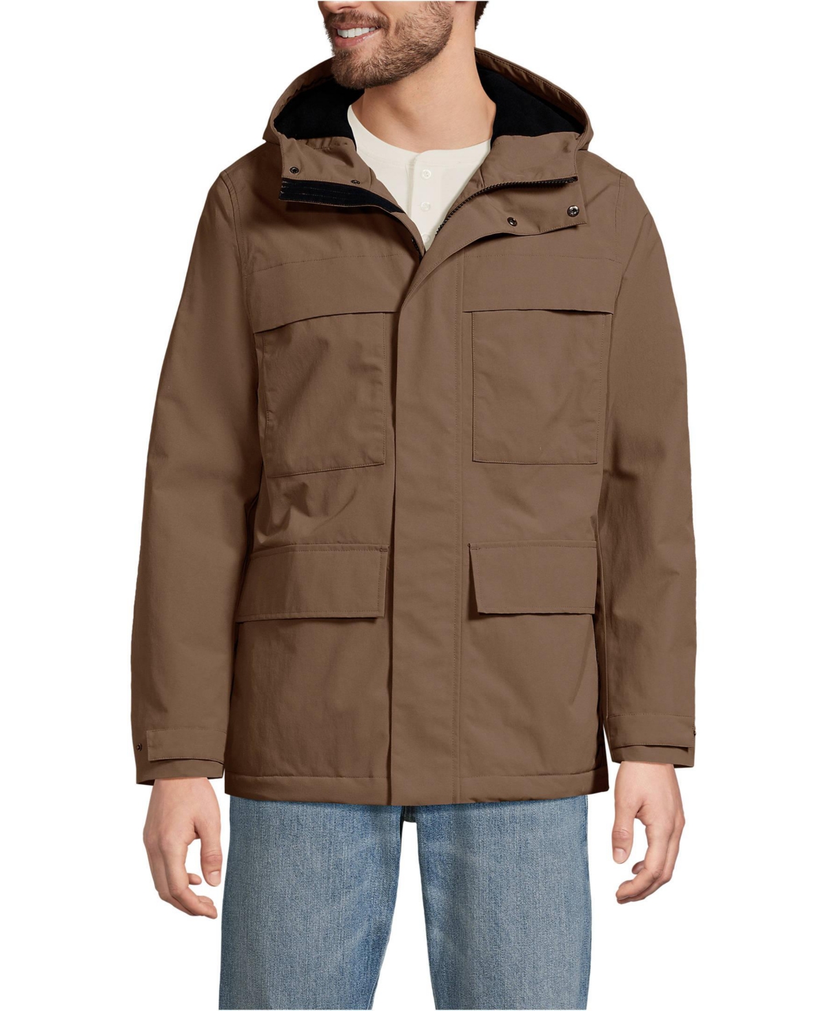 Click here for Lands End Mens Squall Field Rain Jacket - Light ca... prices