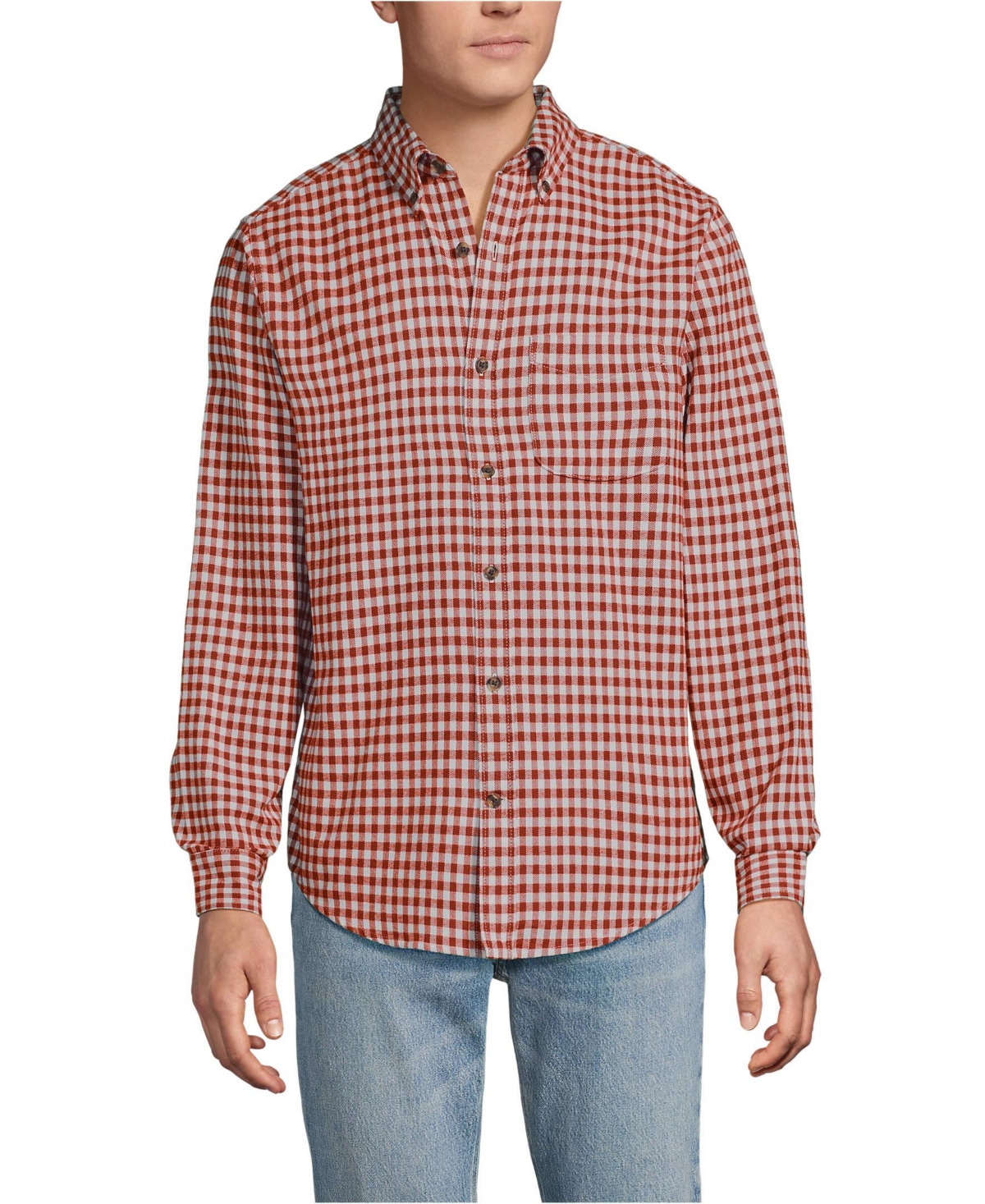Click here for Lands End Mens Long Sleeve Flagship Flannel Shirt... prices