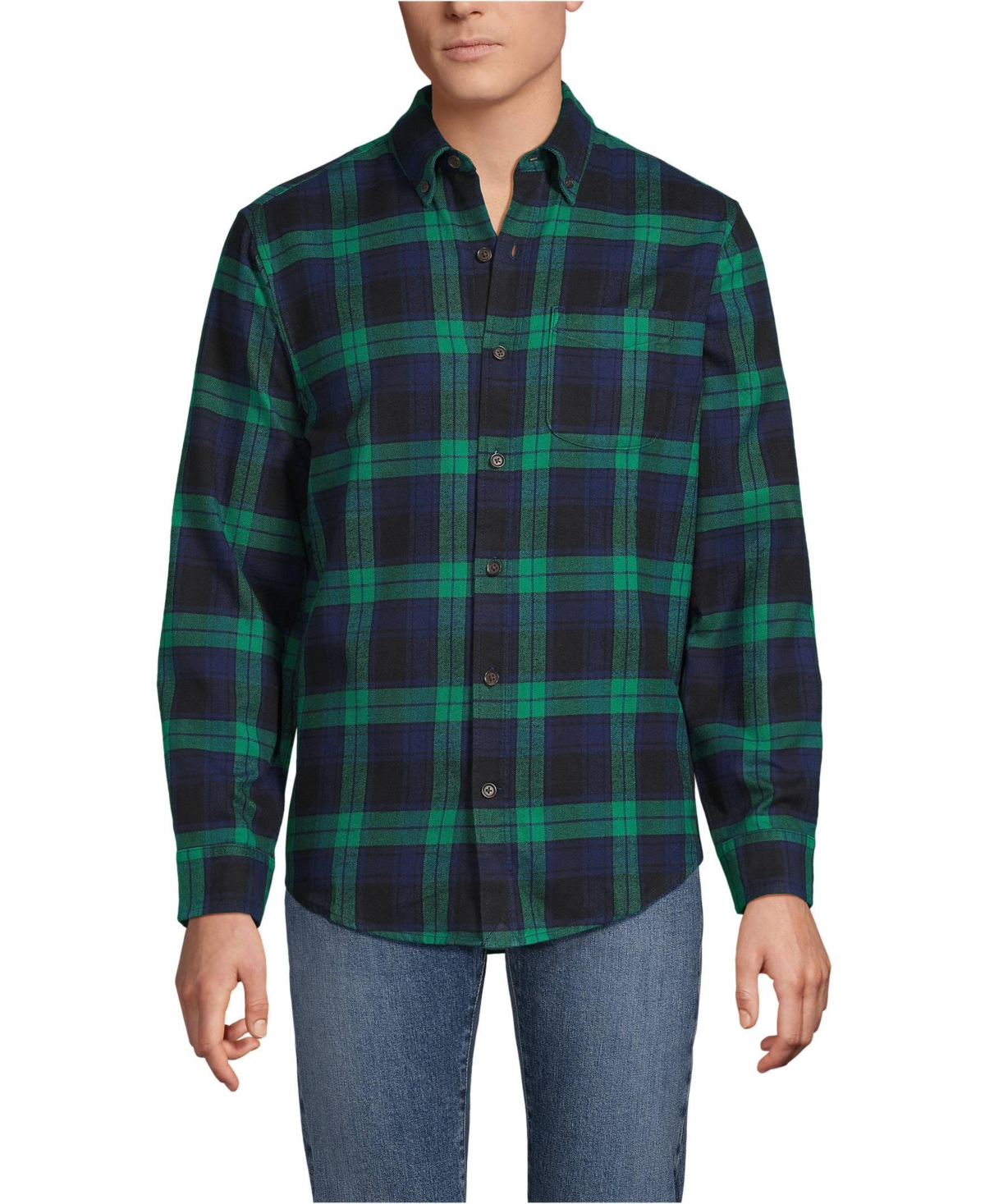 Click here for Lands End Mens Long Sleeve Flagship Flannel Shirt... prices