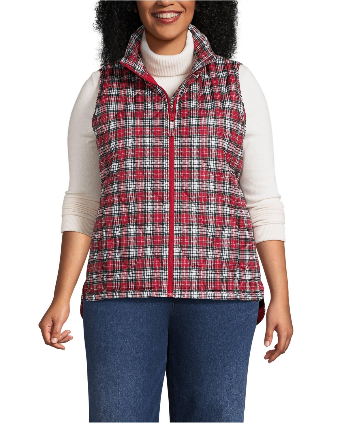 Click here for Lands End Plus Size Print FeatherFree Quilted Insu... prices