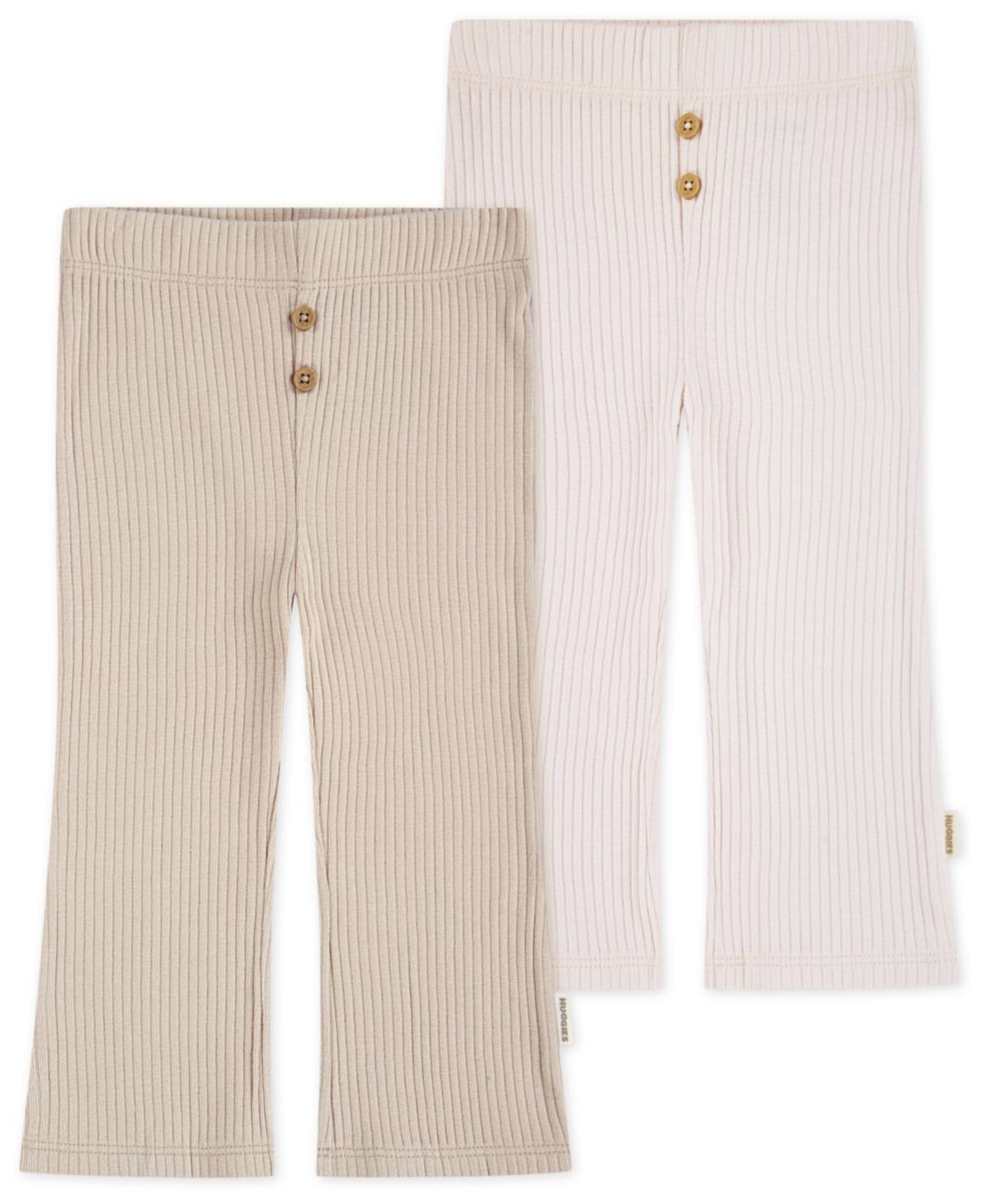 Click here for Huggies Baby Girls 2-Pack Flare Leg Pants Set - Be... prices