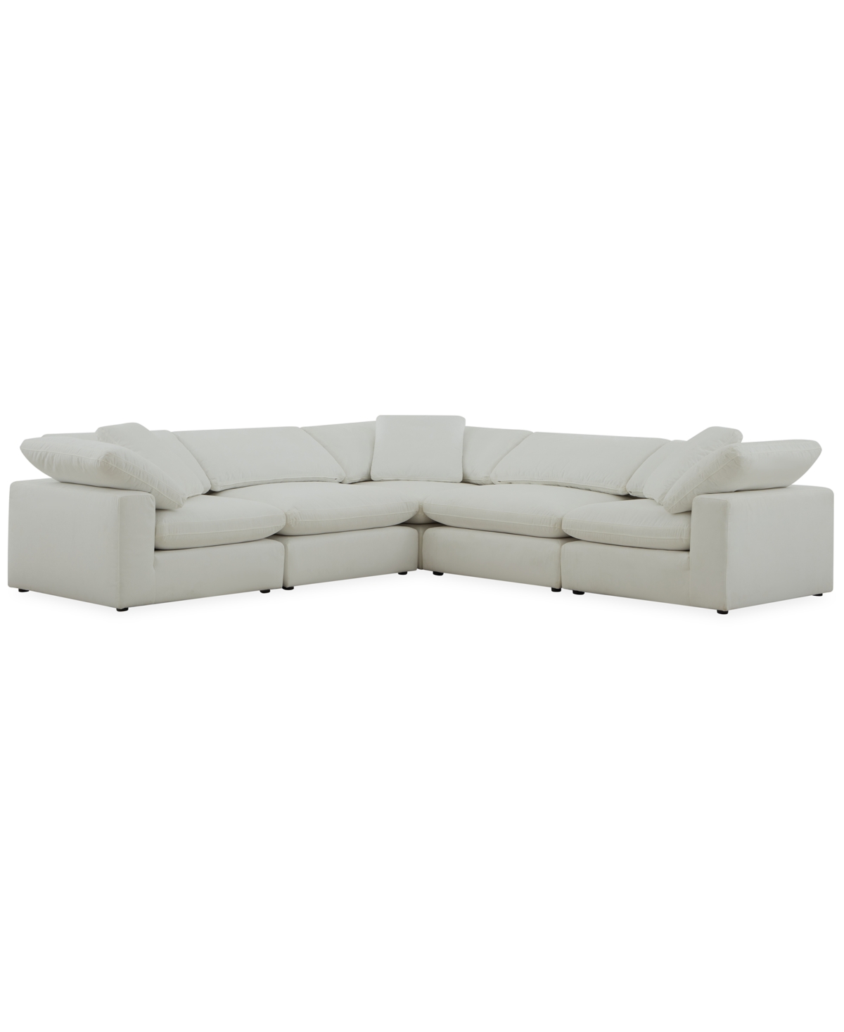 Click here for Fog 5-Pc Fabric L Sectional - Pearl prices