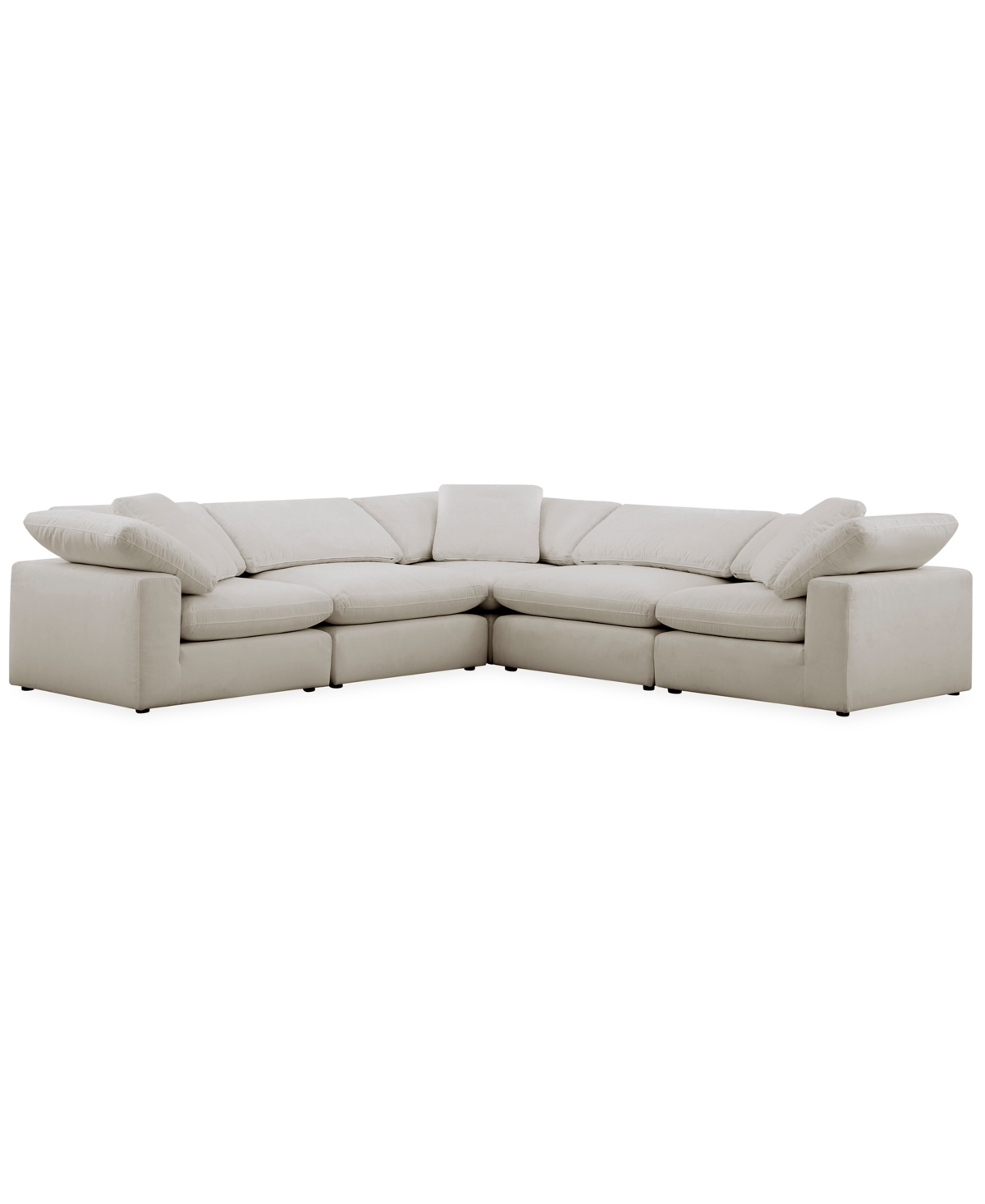 Click here for Fog 5-Pc Fabric L Sectional - Stone prices